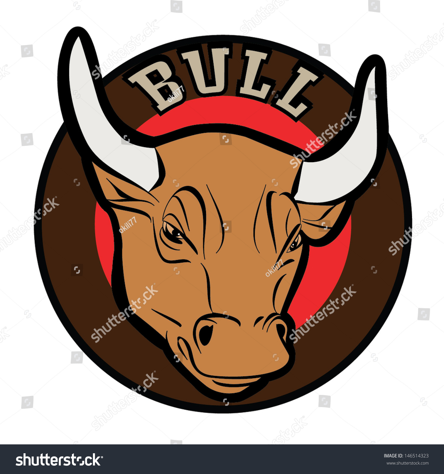 Bull Head Symbol Vector Stock Vector (Royalty Free) 146514323 ...