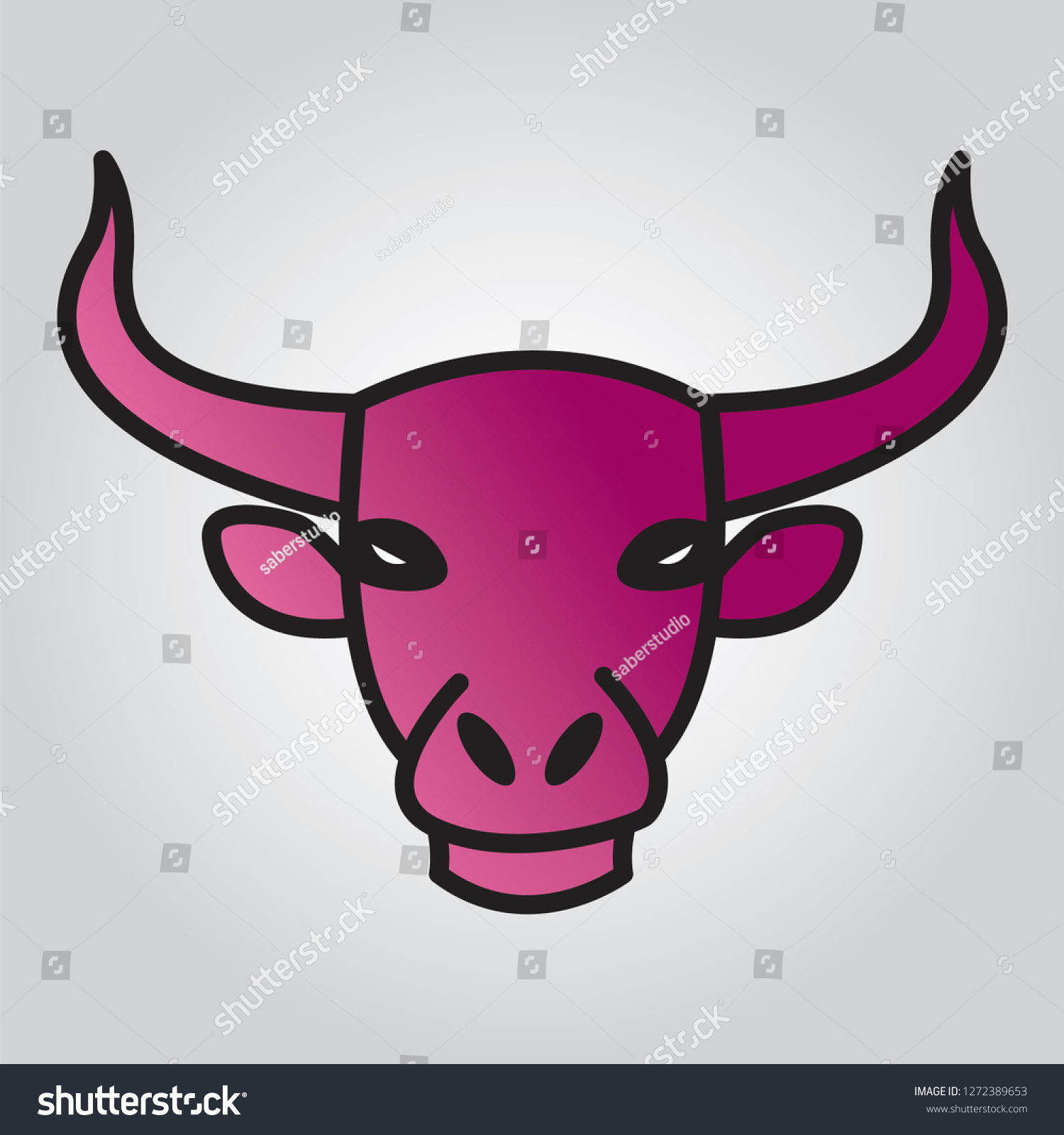 Bull Head Vector Abstract Bull Head Stock Vector (Royalty Free ...