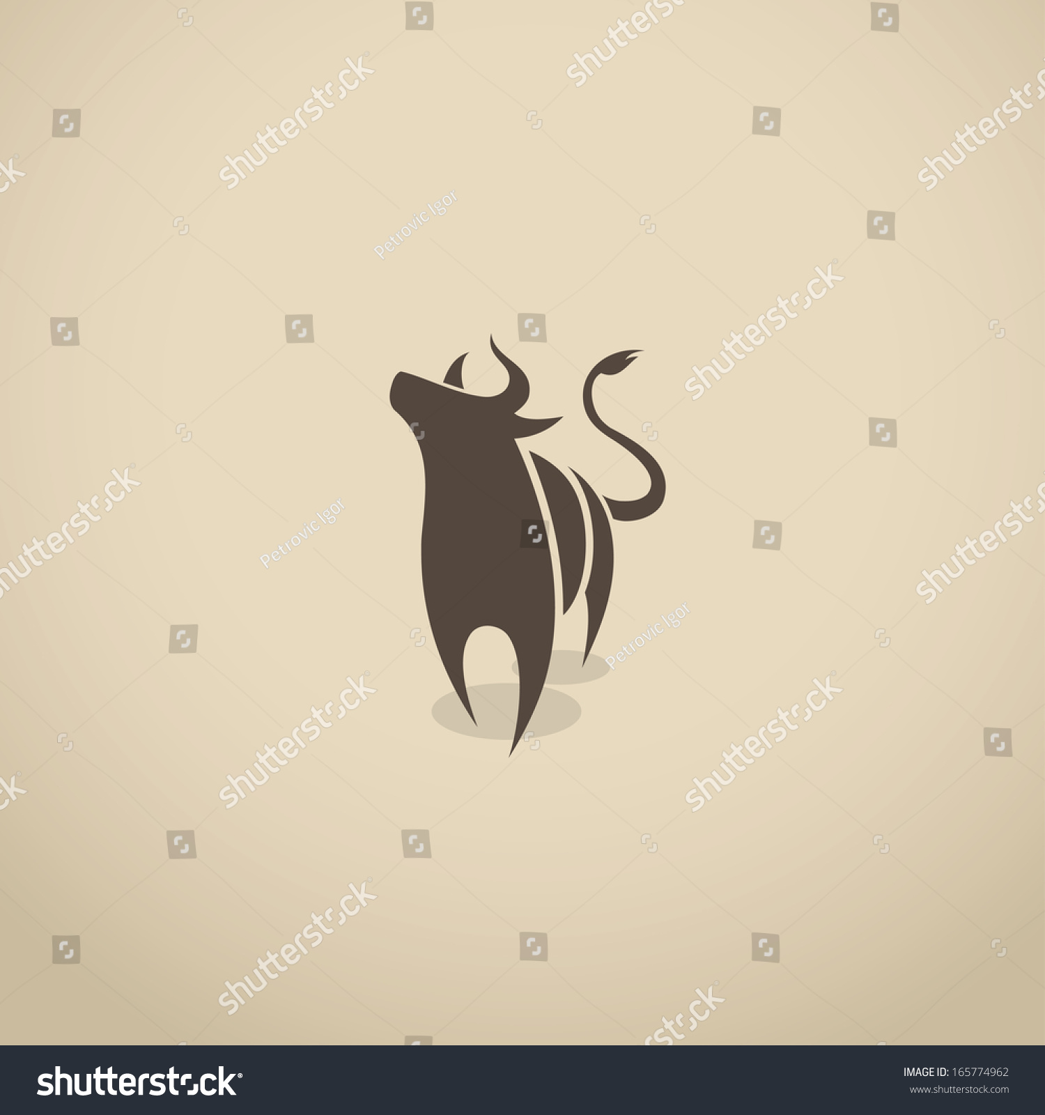 Bull Icon Vector Illustration Stock Vector (Royalty Free) 165774962 ...