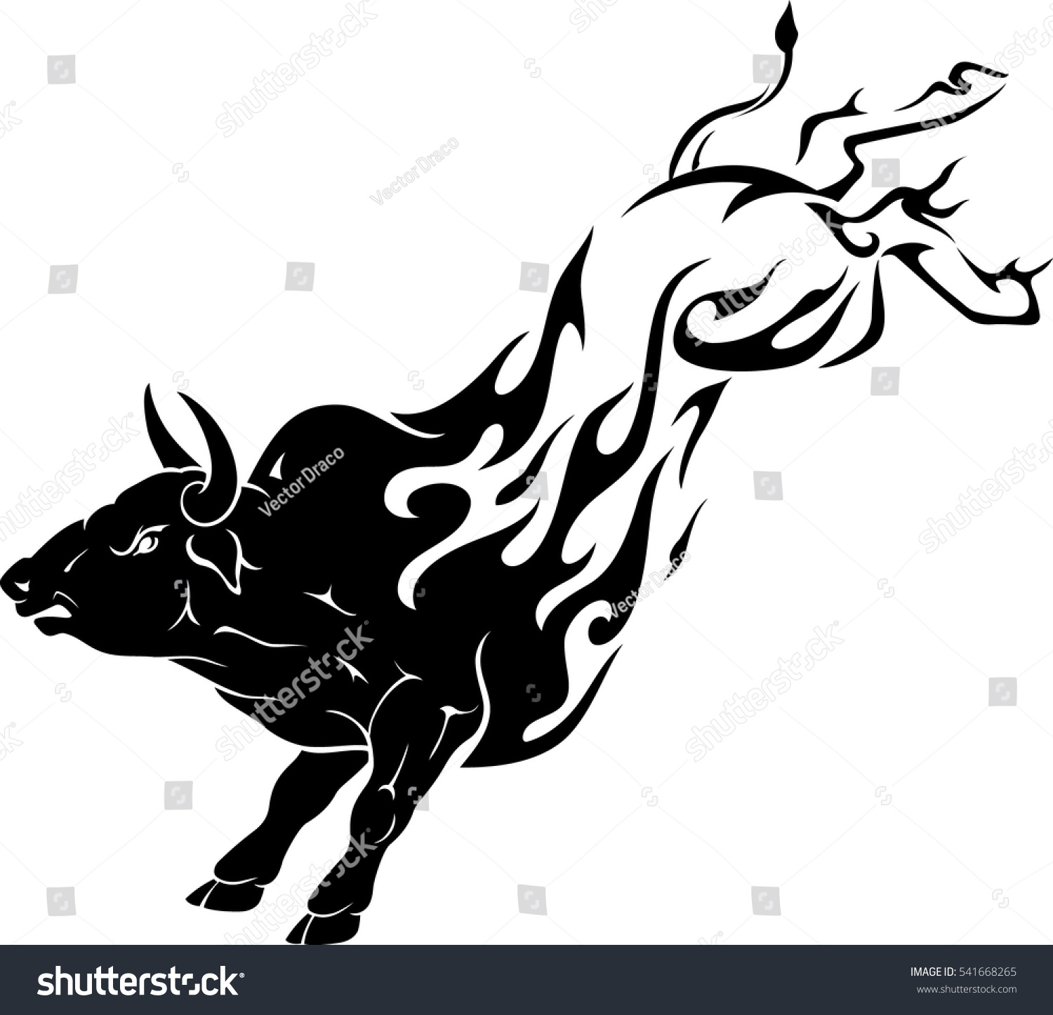 Bull Kick Flame Stock Vector (Royalty Free) 541668265 | Shutterstock
