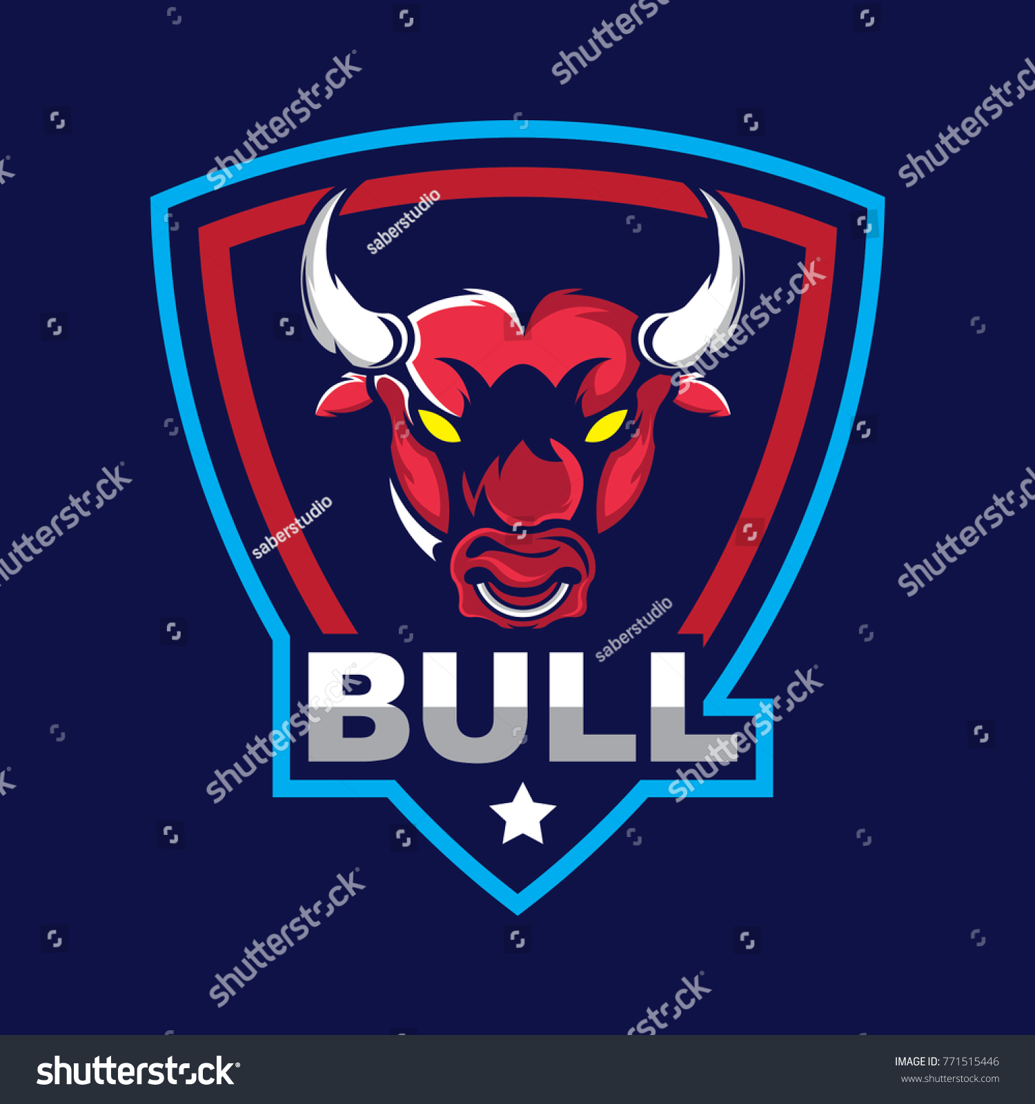 Bull Logo Design Template Stock Vector (Royalty Free) 771515446 ...