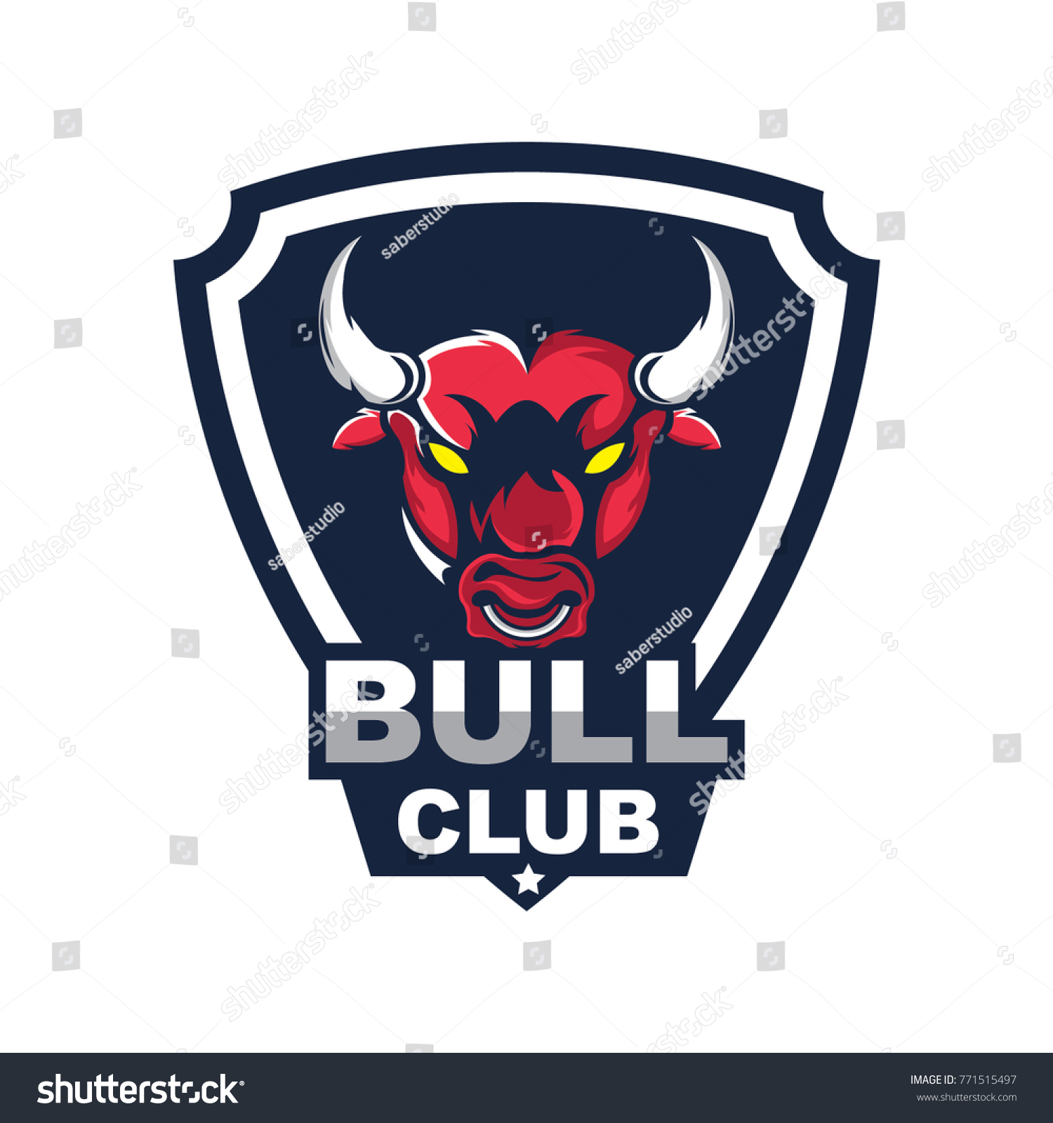 Bull Logo Design Template Stock Vector (Royalty Free) 771515497