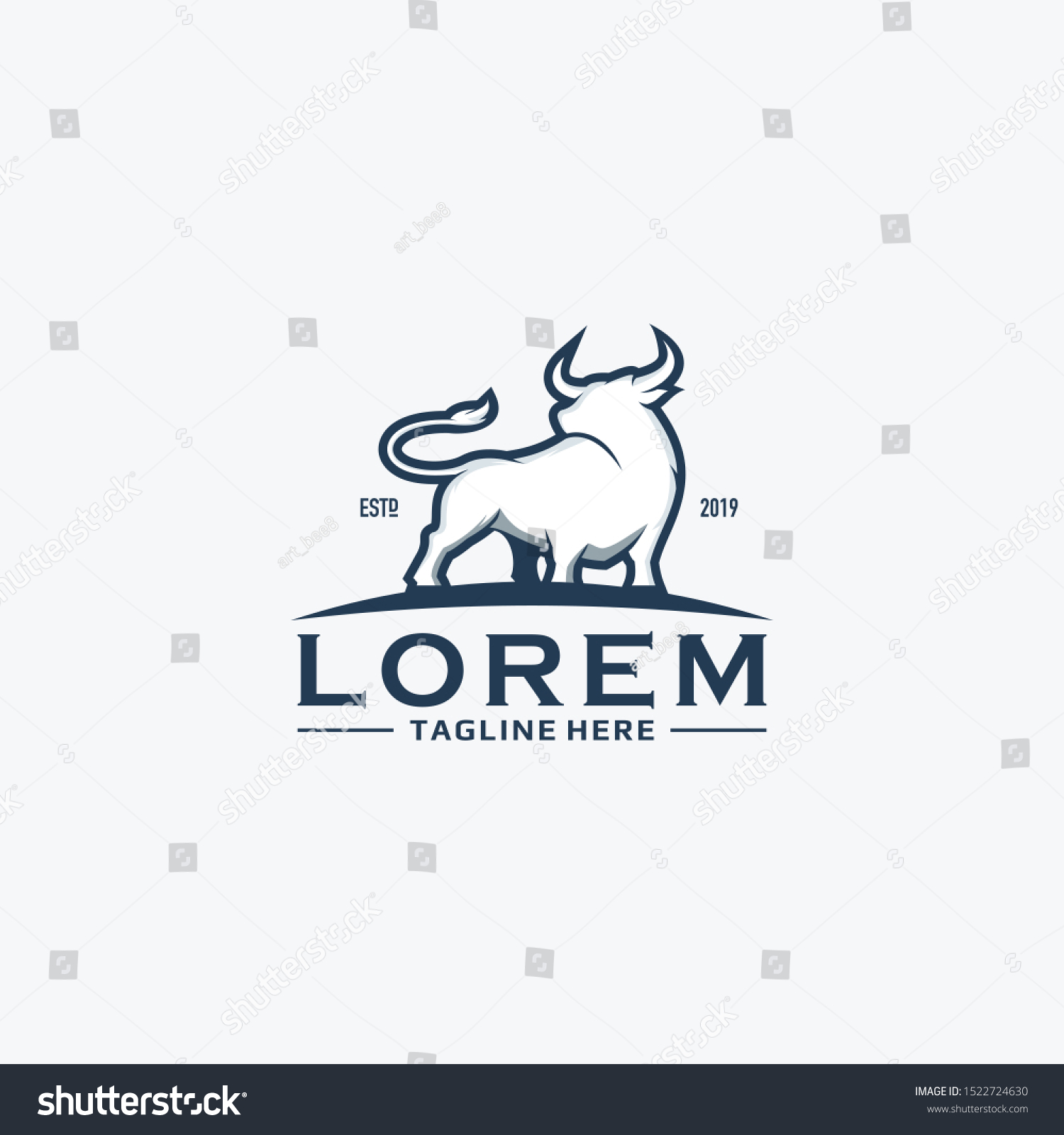 Bull Logo Design Vector Premium Stock Vector (Royalty Free) 1522724630