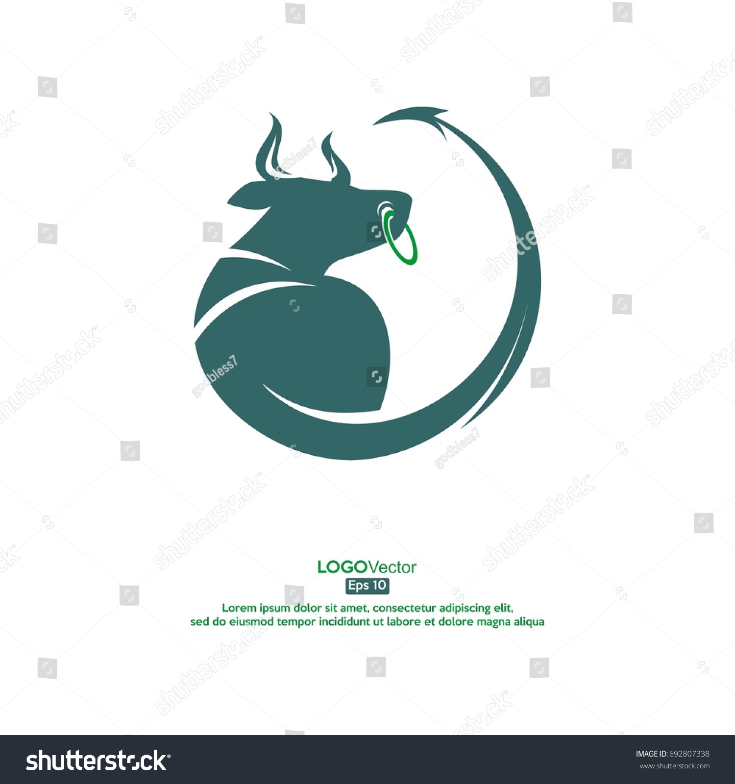Bull Logo Element Stock Vector (Royalty Free) 692807338 | Shutterstock
