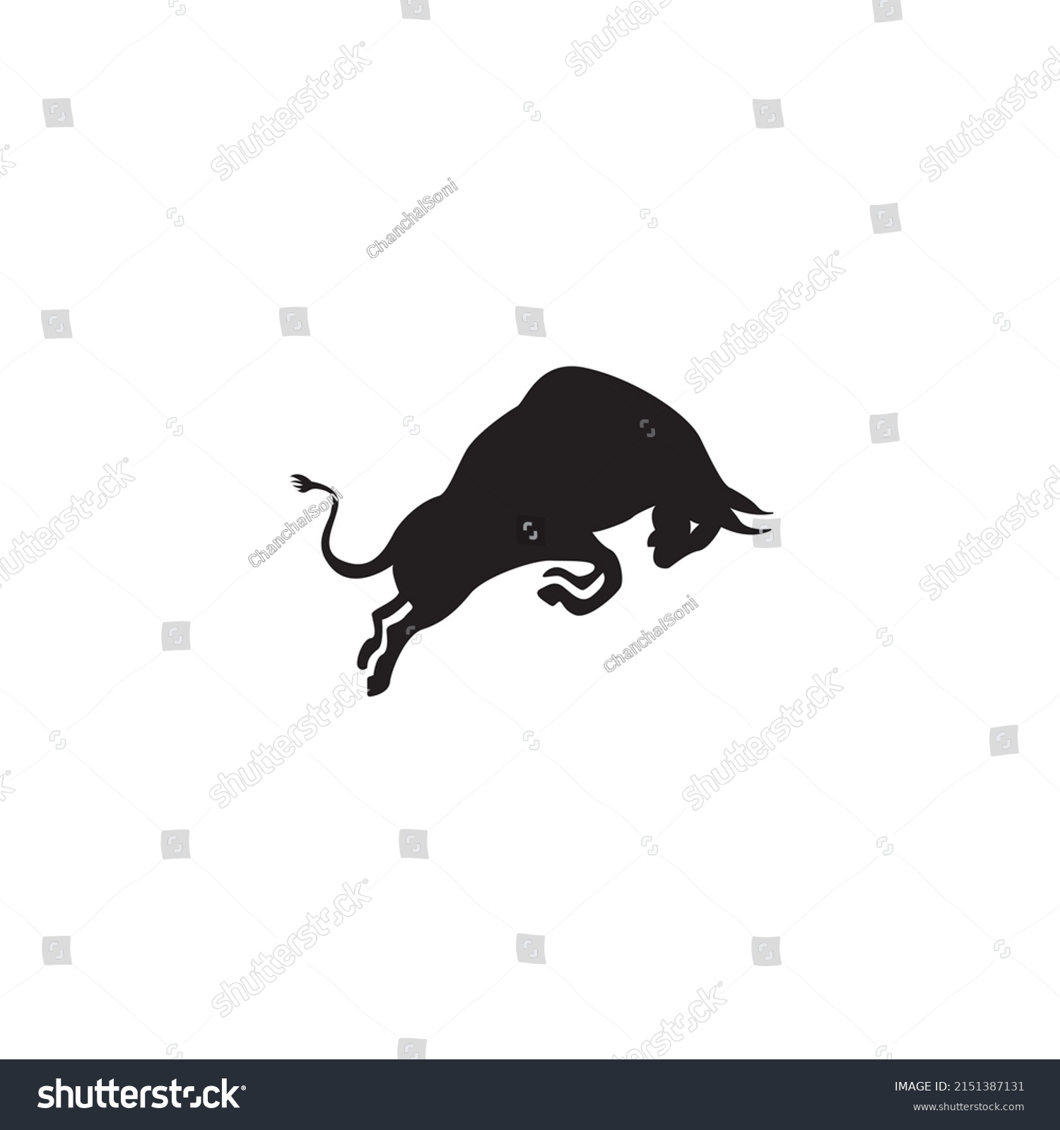 Bull Logo Template Design Vector Stock Vector (Royalty Free) 2151387131 ...