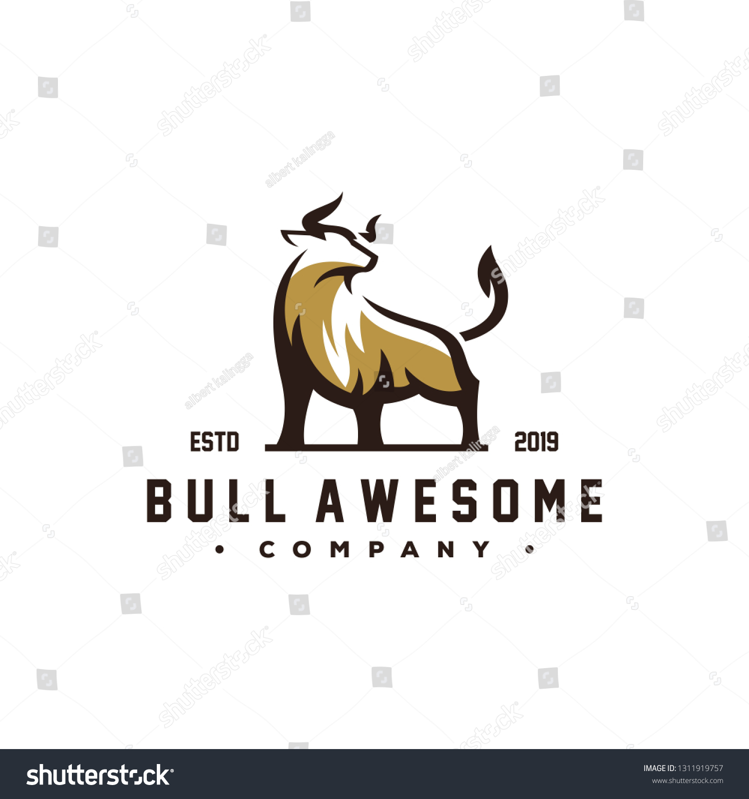 Bull Logo Vector Stock Vector (Royalty Free) 1311919757 | Shutterstock