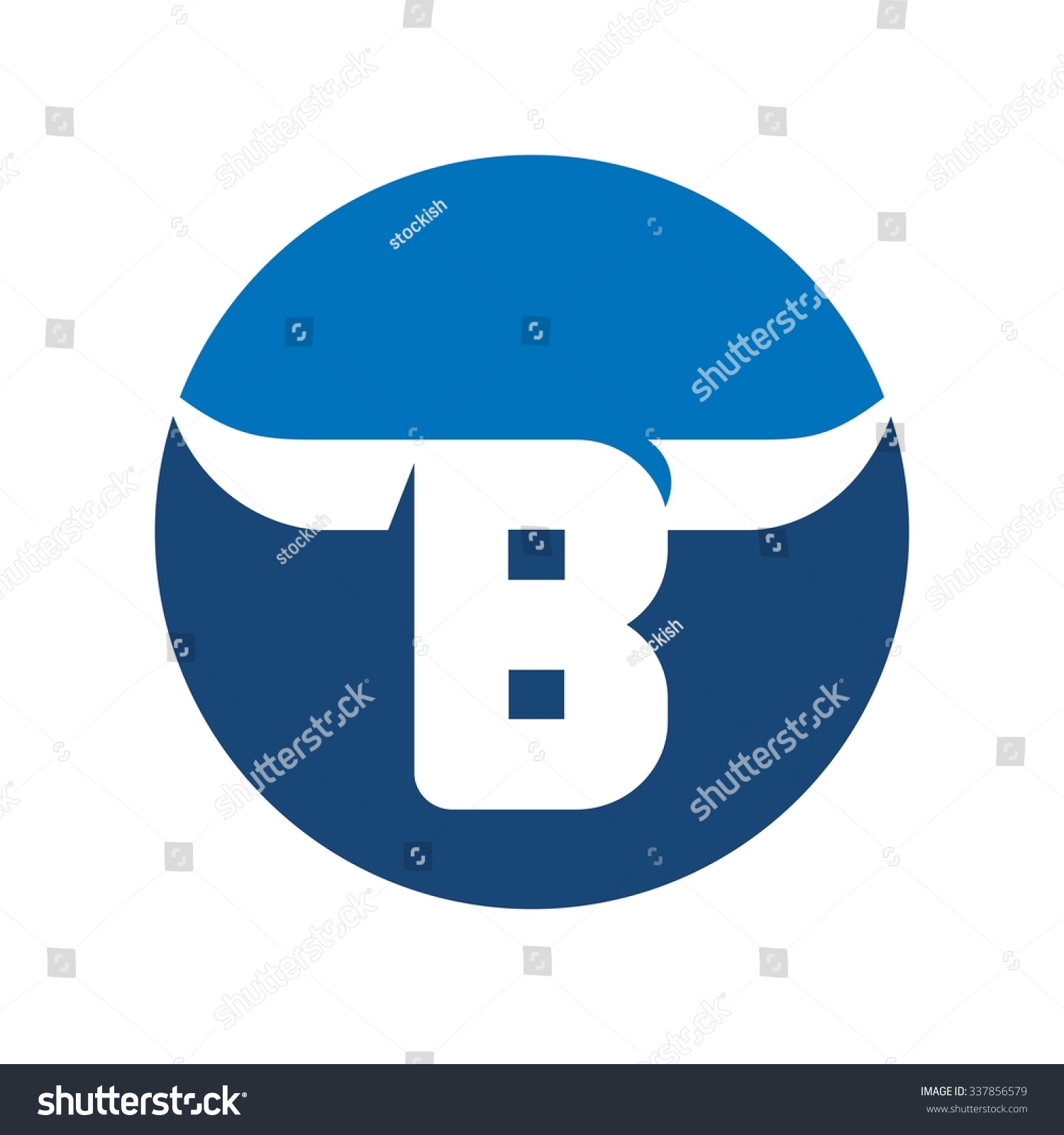 Bull Logo Vector Letter B Logo Stock Vector (Royalty Free) 337856579 ...