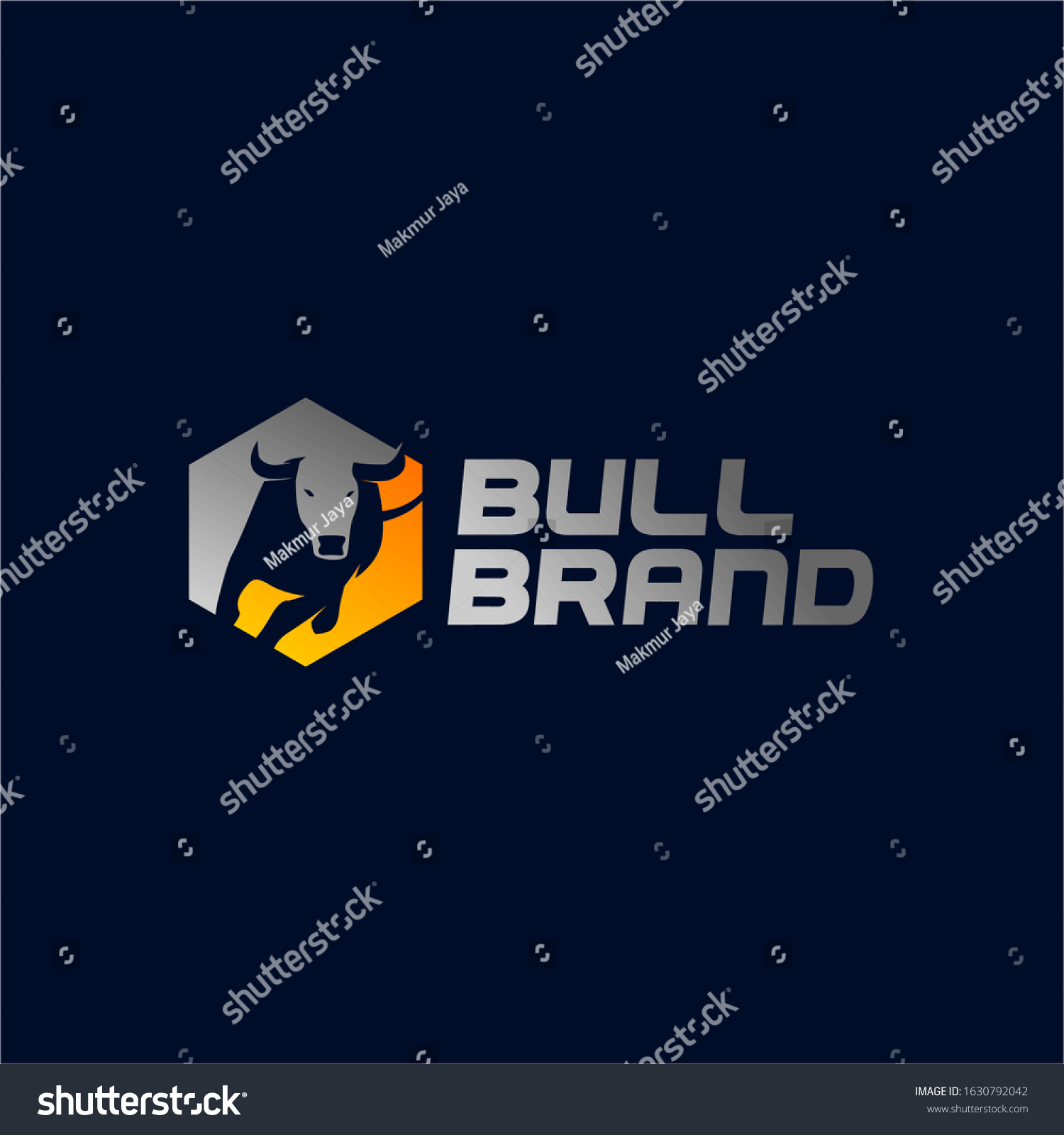 Bull Logo Vector Stock Image Template: vector de stock (libre de ...
