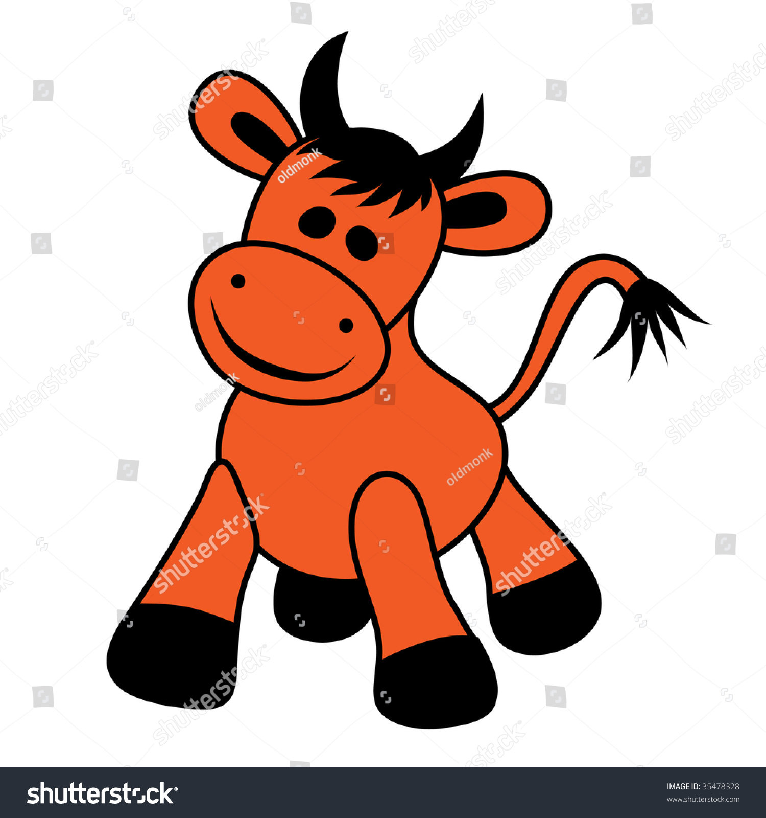 Bull Soft Toy Vector Illustration Stock Vector (Royalty Free) 35478328 ...