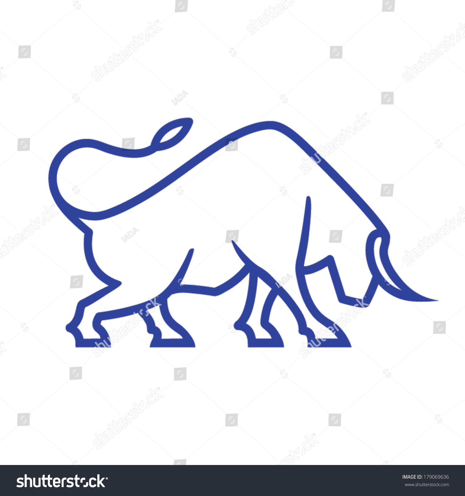 Bull Symbol Stock Vector (Royalty Free) 179069636 | Shutterstock