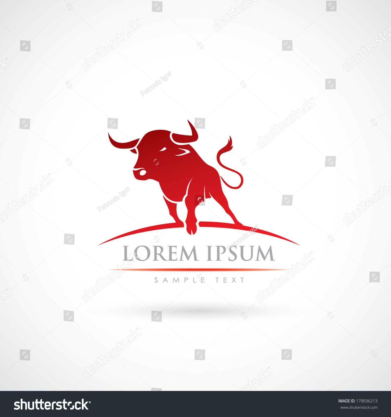 Bull Symbol Vector Illustration Stock Vector (Royalty Free) 179036213 ...