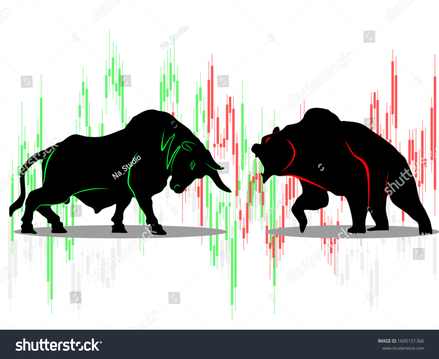 Bull Vs Bear Symbol Stock Market Stock Vector (Royalty Free) 1695151366 Bull Vs Bear Symbol Stock Market Stock Vector (Royalty Free) 1695151366