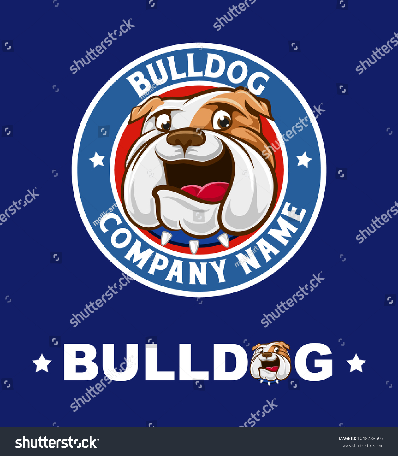 Bulldog Logo Vector Stock Vector (Royalty Free) 1048788605