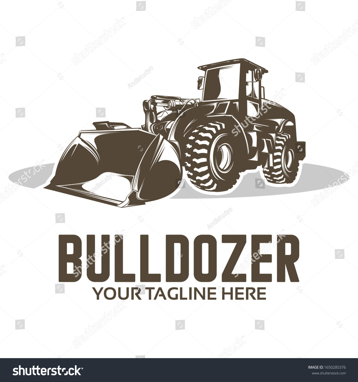 Bulldozer Logo Design Template Design Vector: เวกเตอร์สต็อก (ปลอดค่า ...