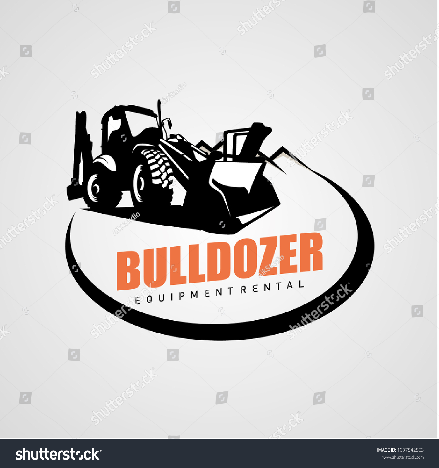 Bulldozer Logo Designs Template 库存矢量图（免版税）1097542853 | Shutterstock