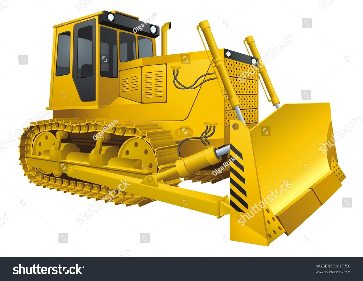 Bulldozer Vector - 72817750 : Shutterstock