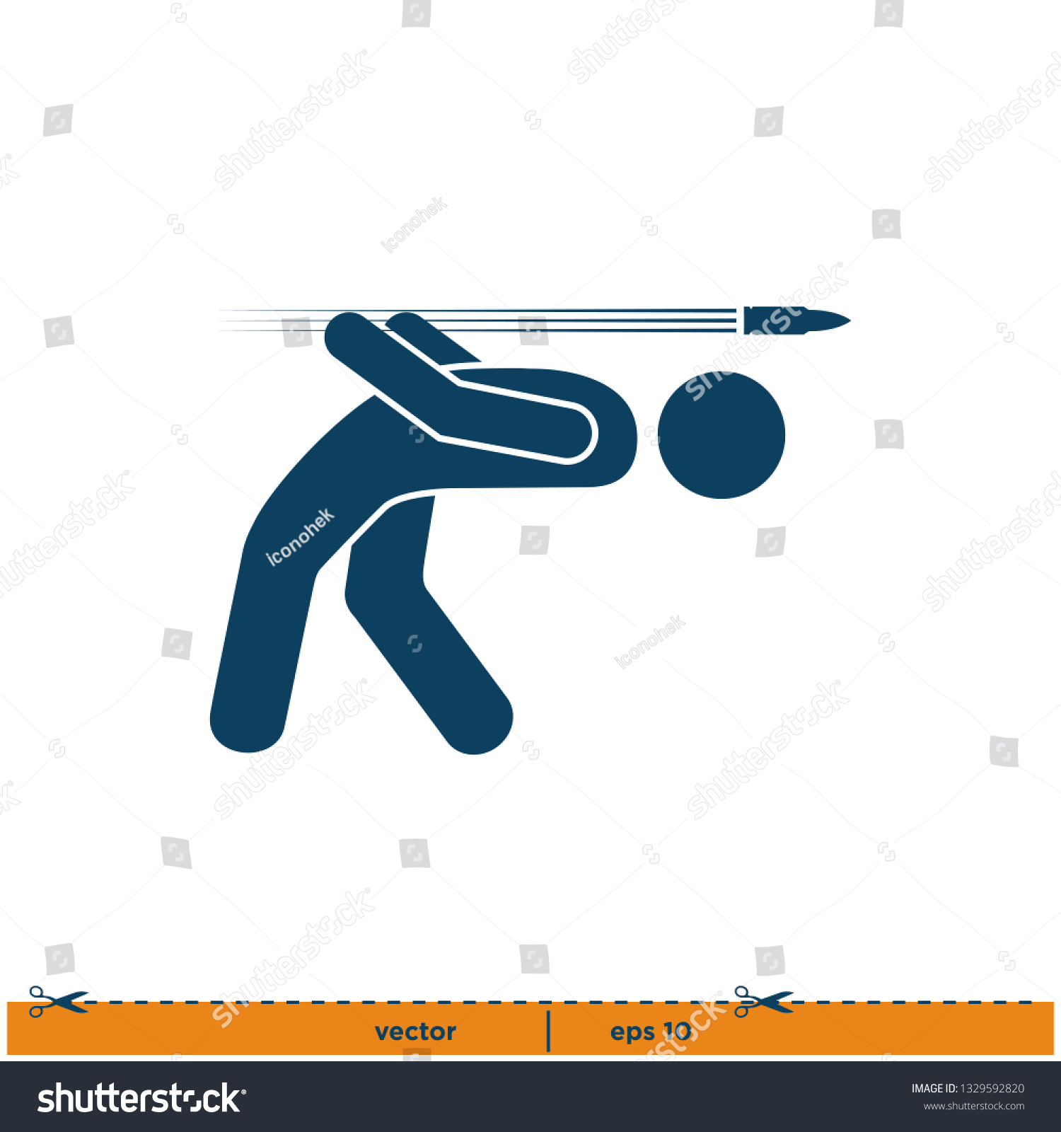 Bullet Dodge Evade Man Icon Vector Stock Vector (Royalty Free ...