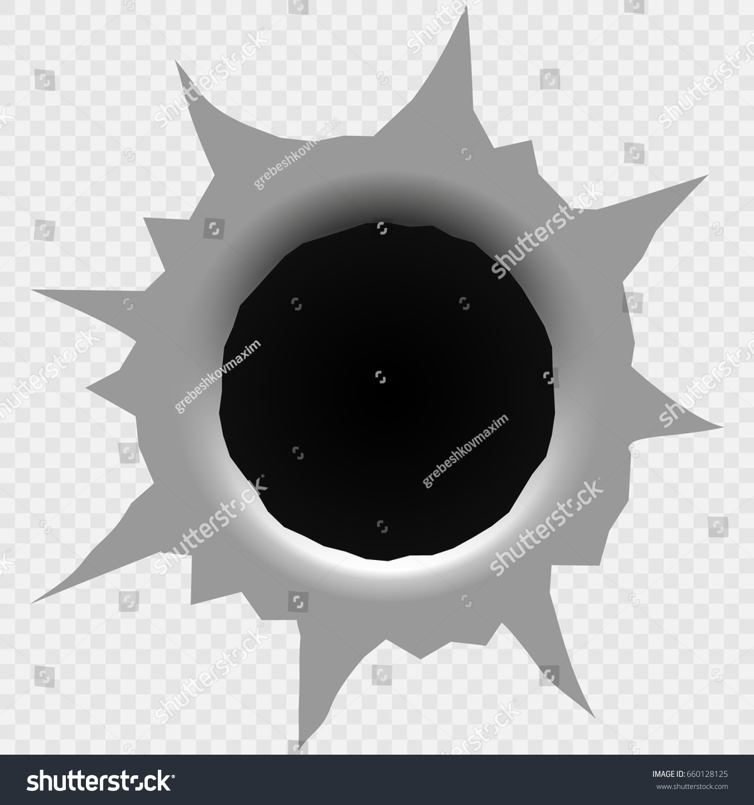 Bullet Hole Isolated Vector Illustration Stock Vector (Royalty Free ...
