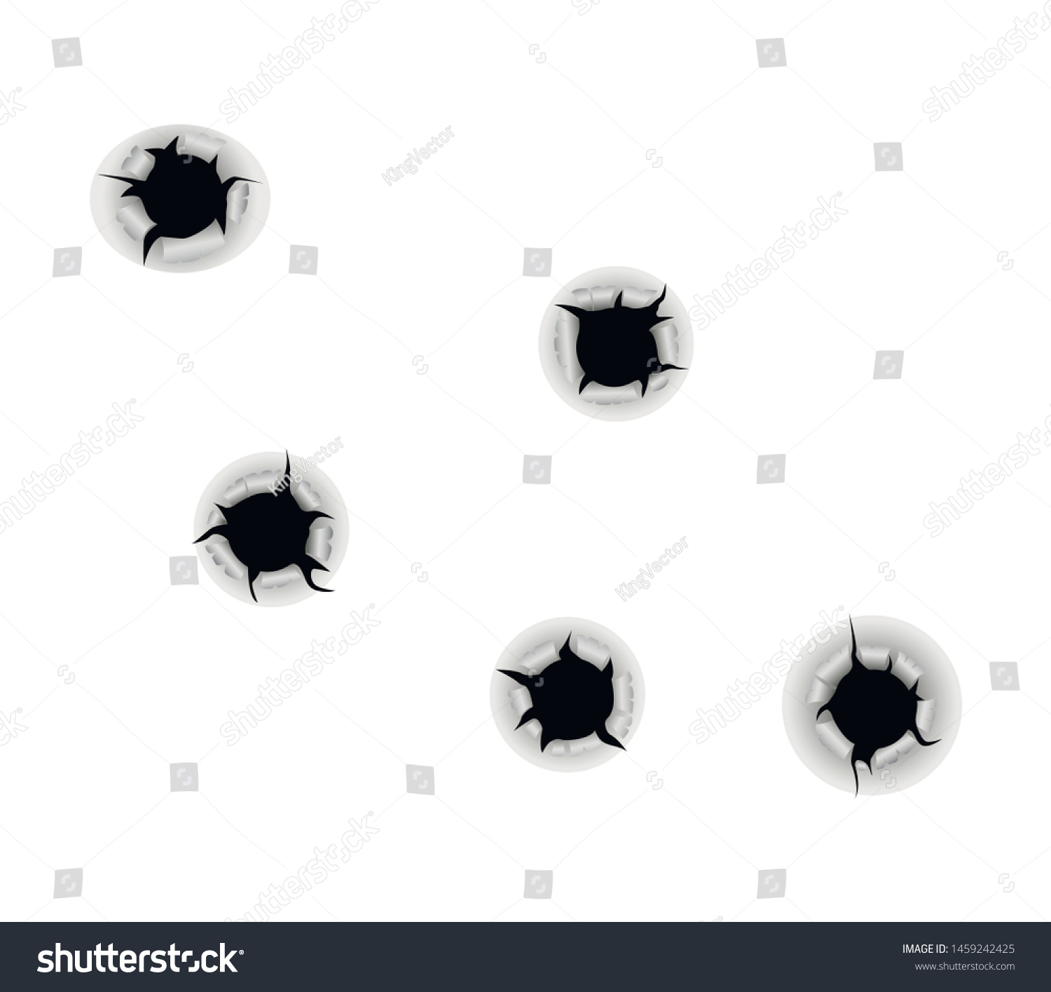 Bullet Shot Holes Set Vector Template Stock Vector (Royalty Free ...