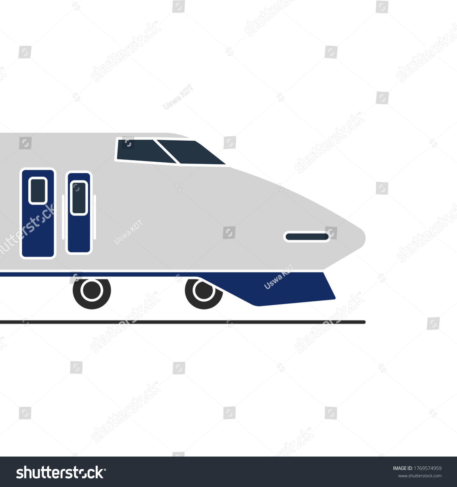 Bullet Train Icon Vector Illustration Stock Vector (Royalty Free ...
