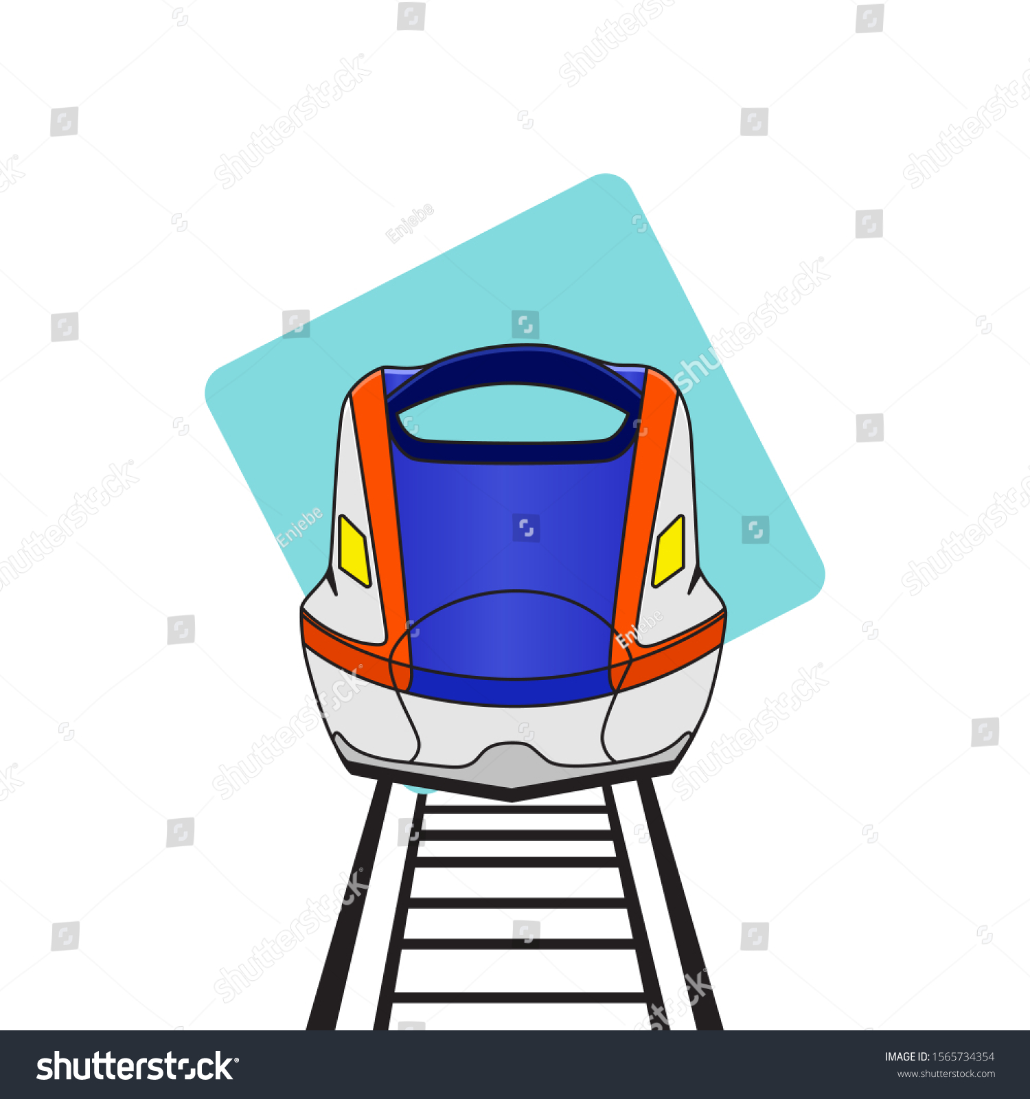 Bullet Train Vector Illustration Bullet Train Stock Vector (Royalty ...
