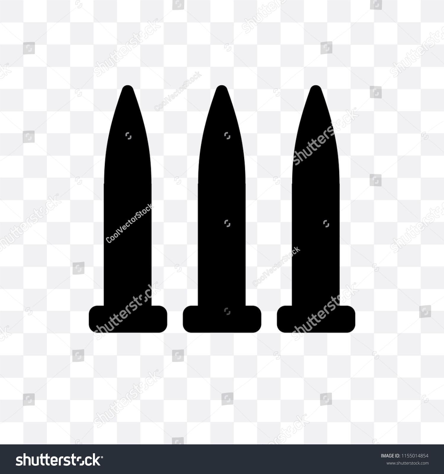 Bullets Vector Icon Isolated On Transparent Stock Vector (Royalty Free ...