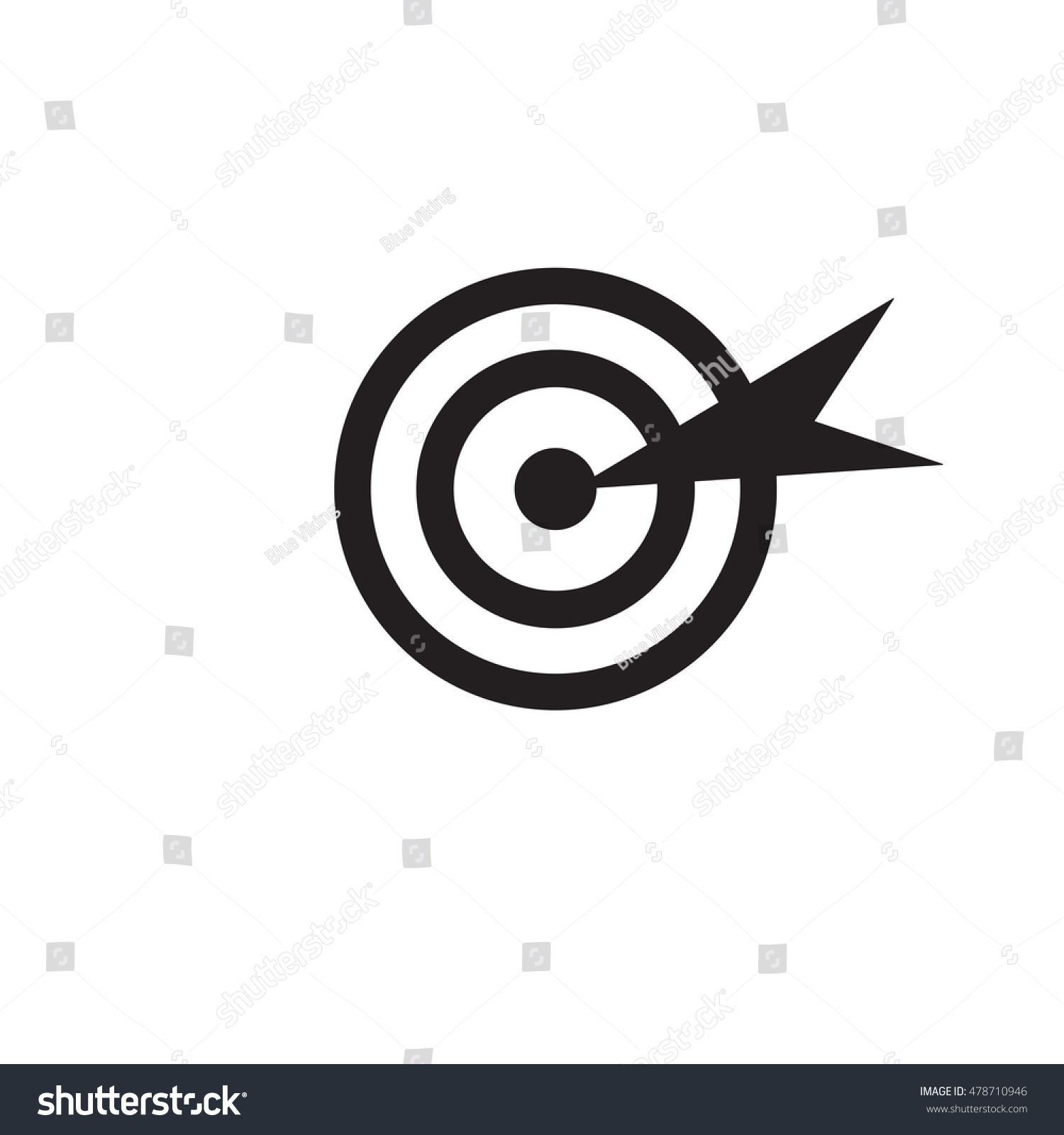 Bulls Eye Icon Arrow Vector Stock Vector (Royalty Free) 478710946