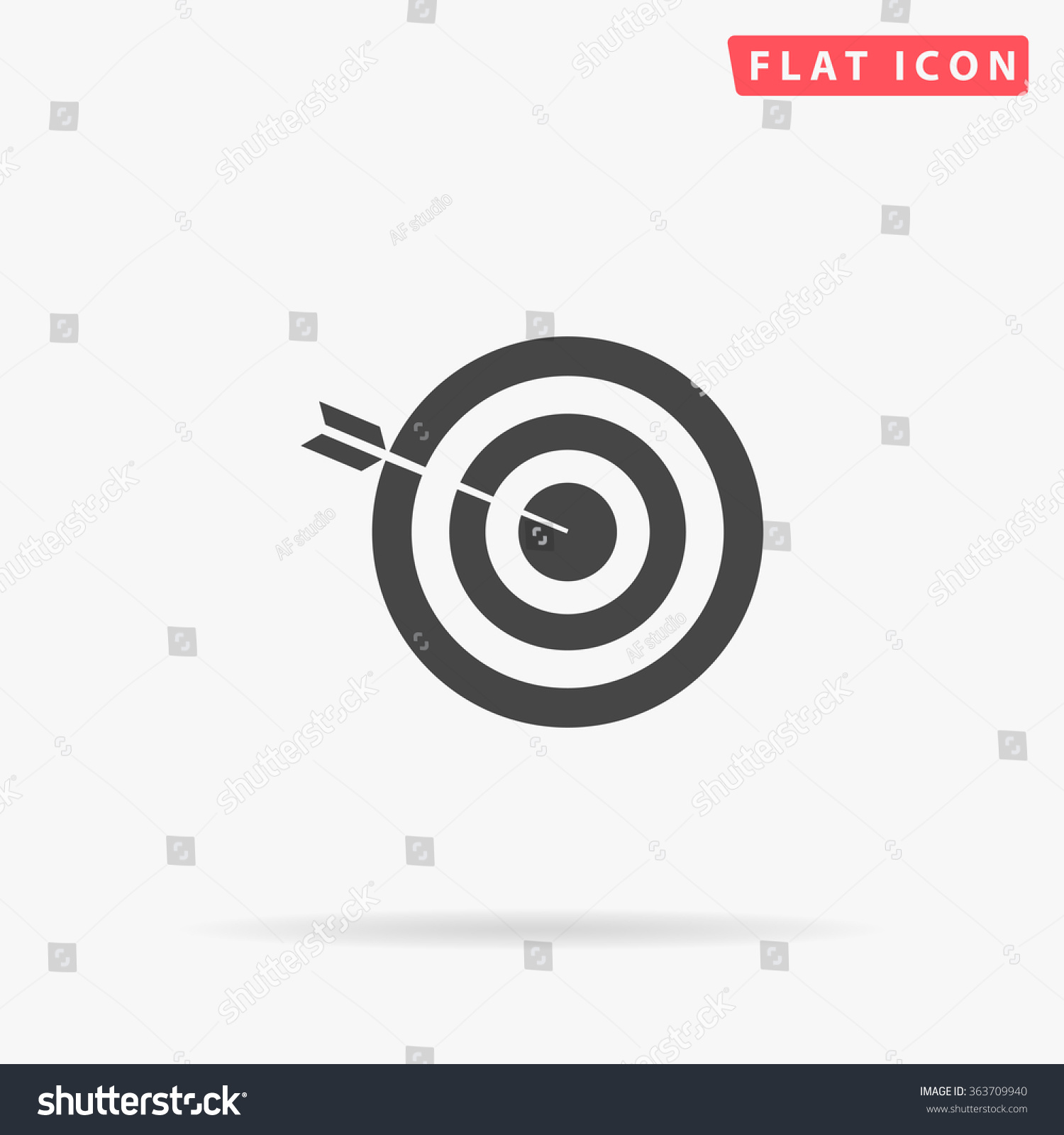 Bullseye Icon Vector Stock Vector (Royalty Free) 363709940