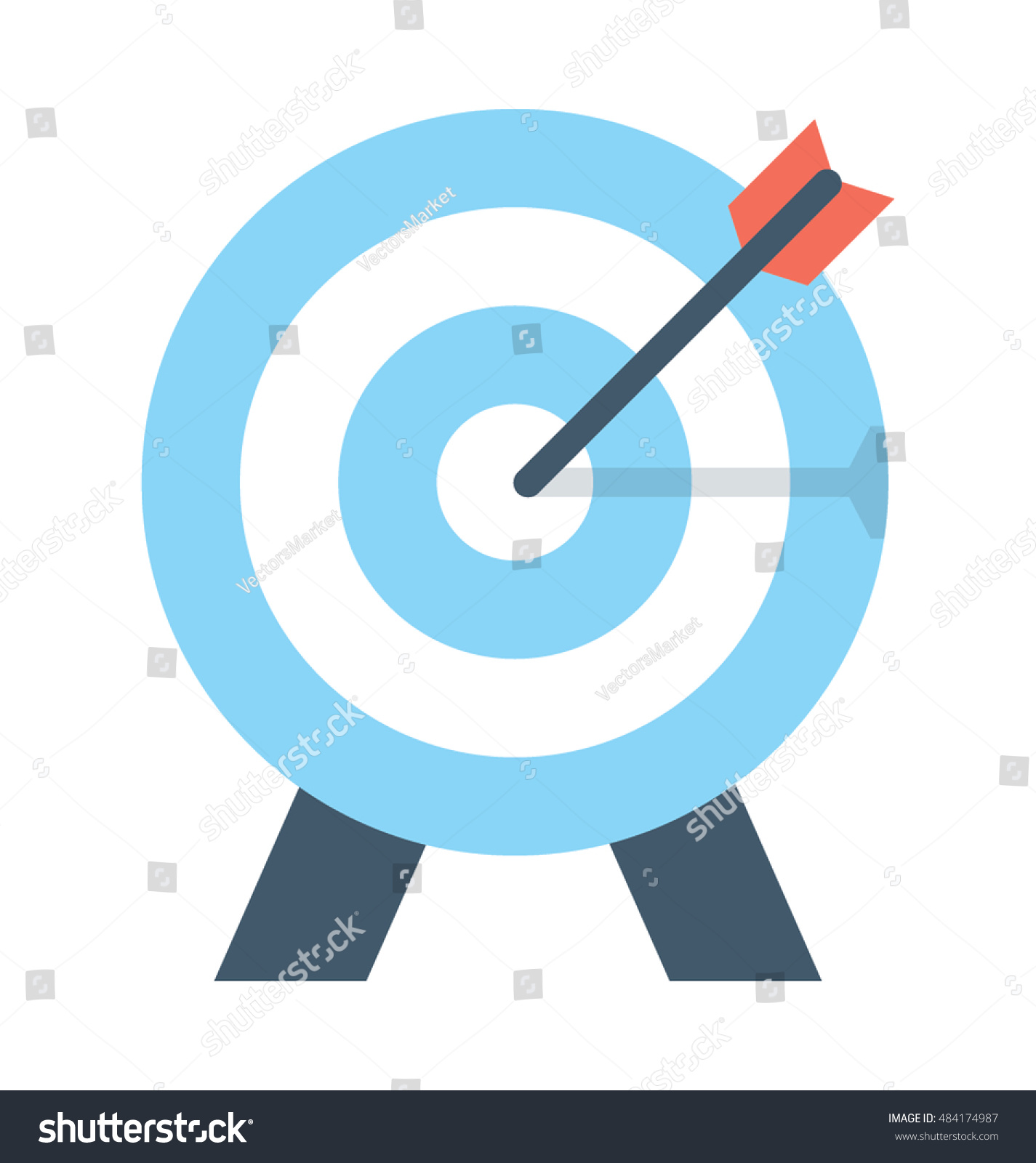 Bullseye Vector Icon Stock Vector (Royalty Free) 484174987 | Shutterstock