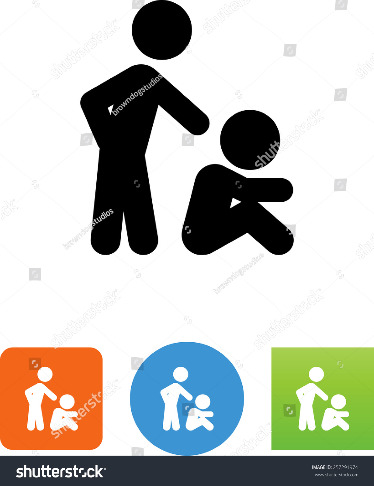 Bully Icon Stock Vector 257291974 - Shutterstock