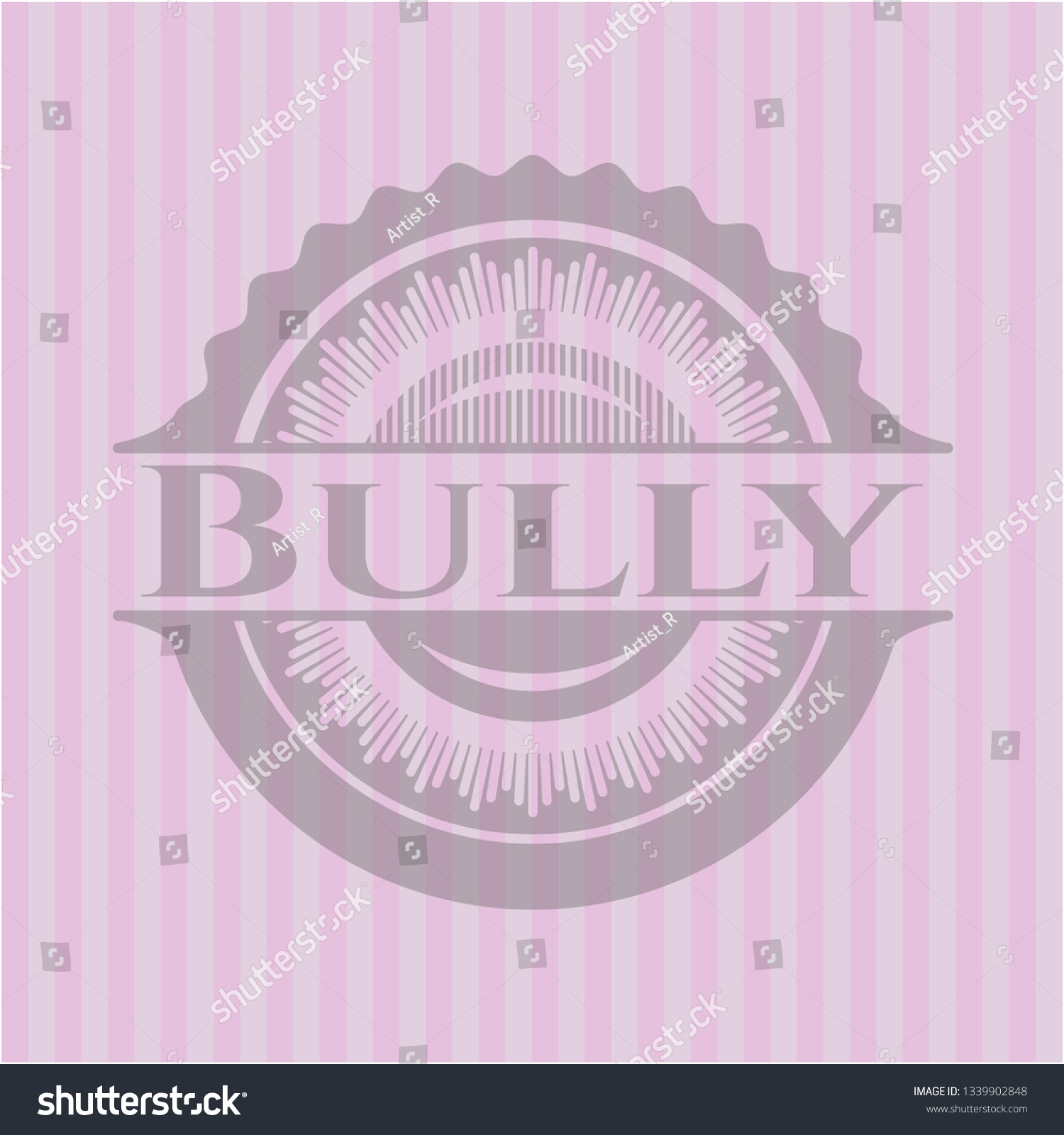 Bully Retro Pink Emblem Stock Vector (Royalty Free) 1339902848 ...