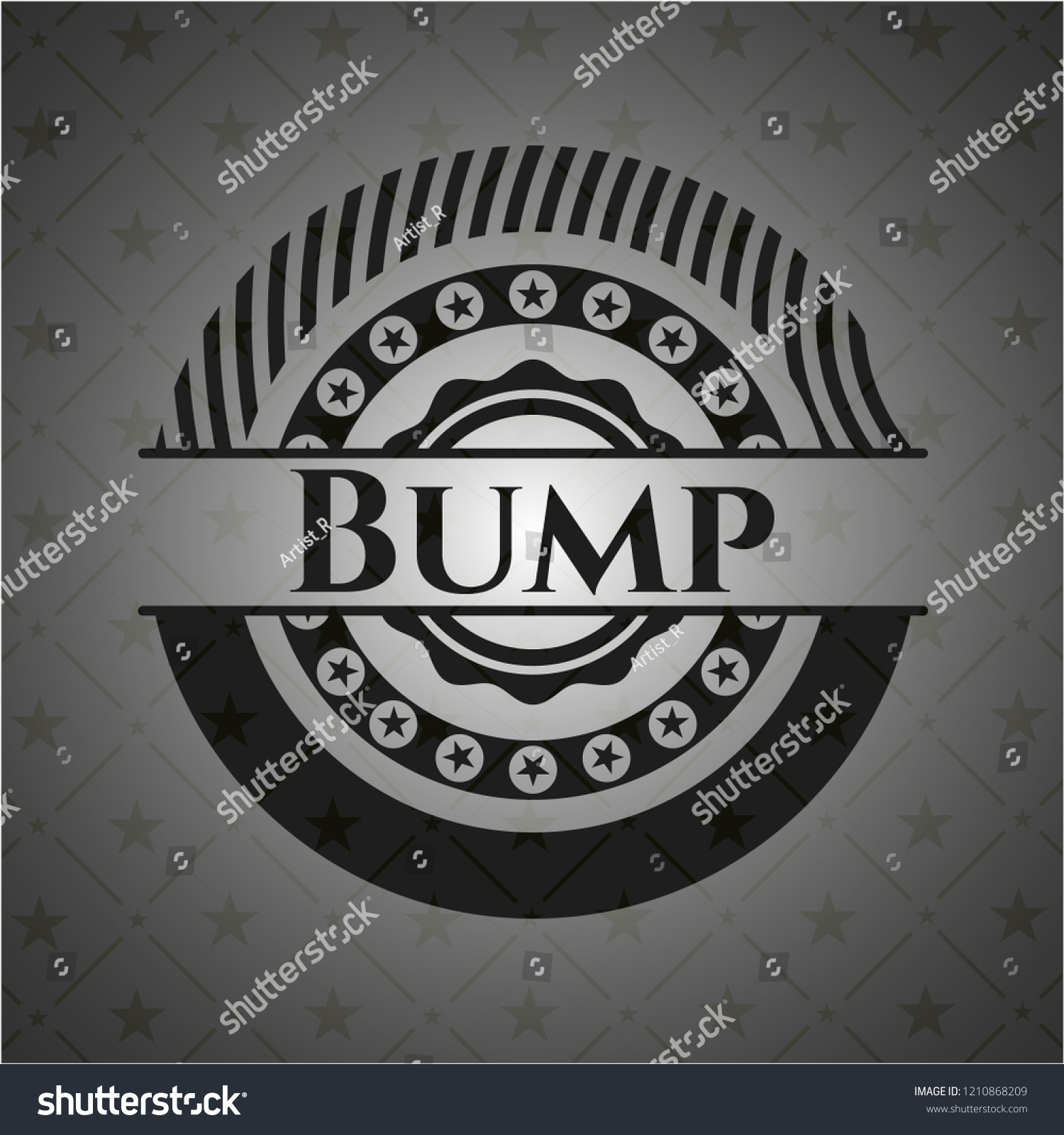 Bump Dark Emblem Retro: vector de stock (libre de regalías) 1210868209 ...