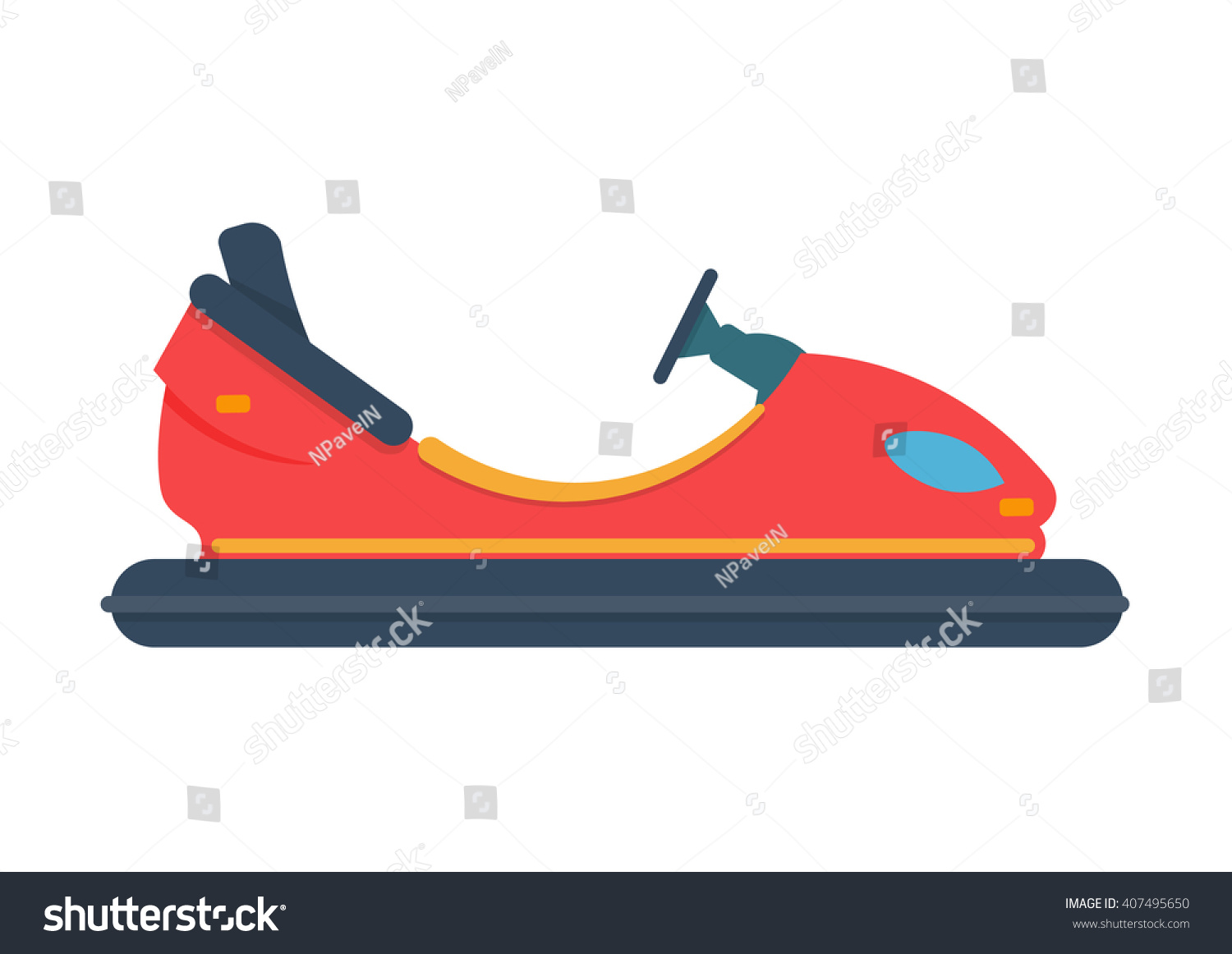 Bumper Car Vector Illustration Stock Vector (Royalty Free) 407495650 ...