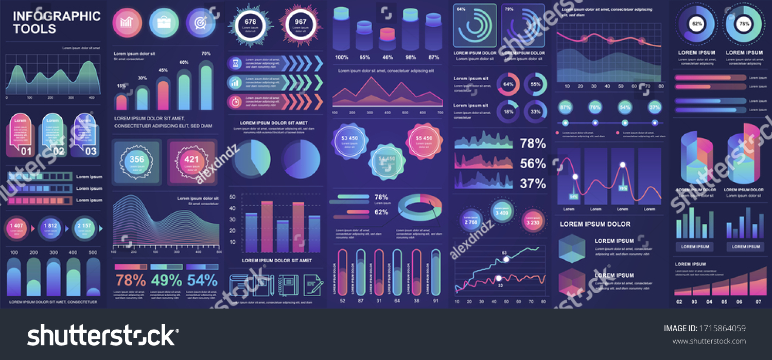 Combinez les éléments infographiques UI, UX, : image vectorielle de ...