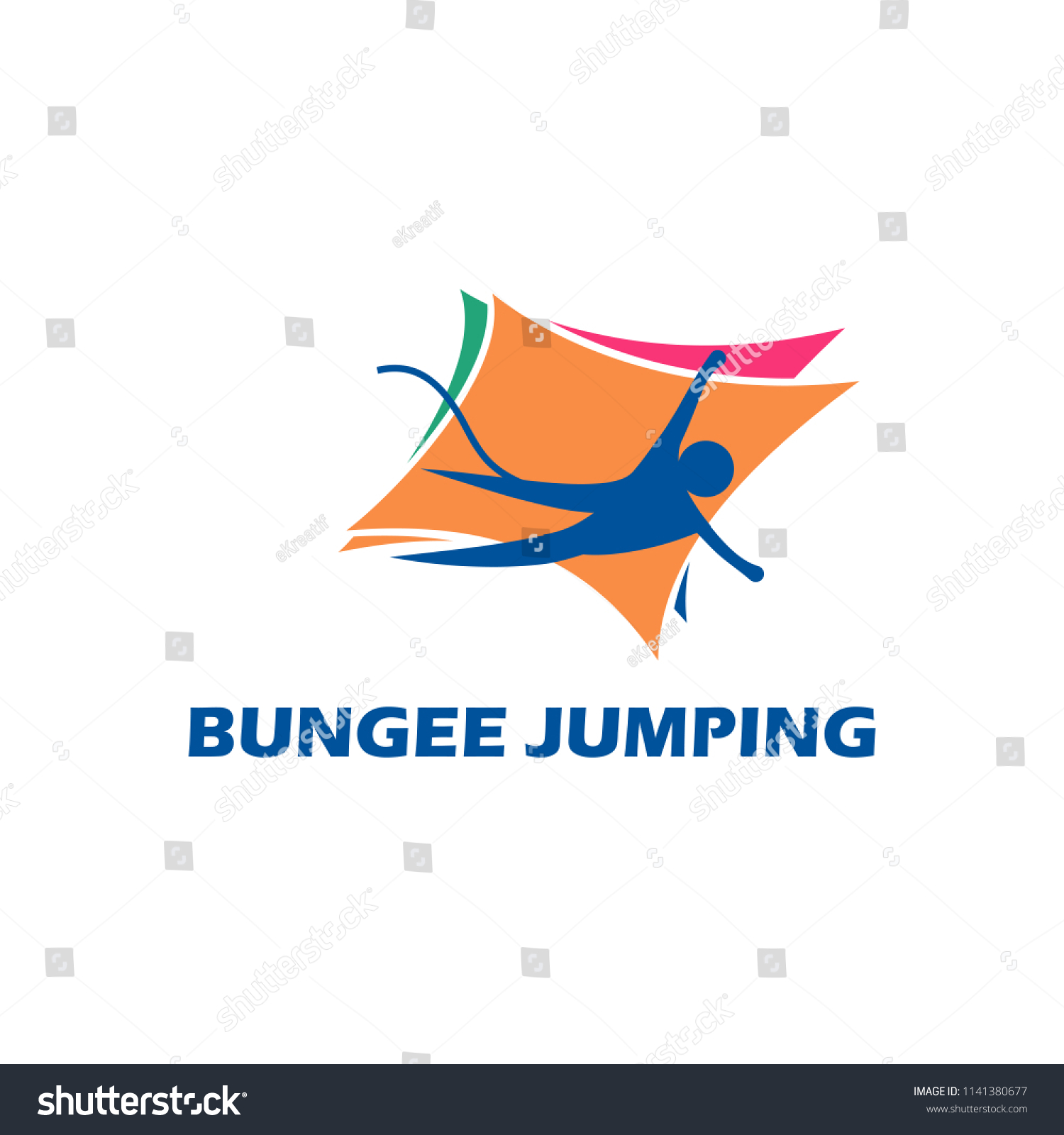 Bungee Jumping Logo Vector Illustration Stock Vector (Royalty Free ...