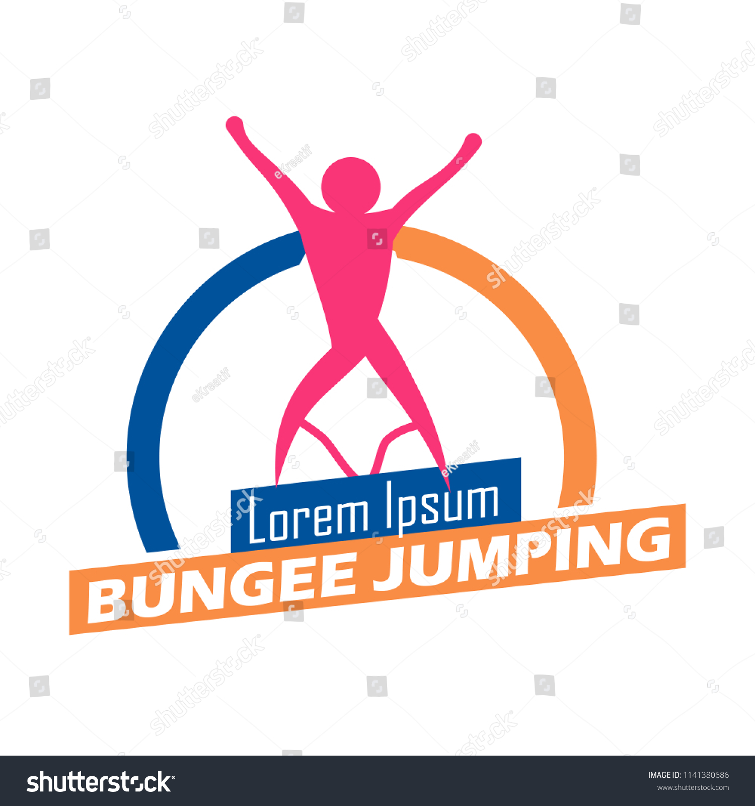 Bungee Jumping Logo Vector Illustration Stock Vector (Royalty Free ...