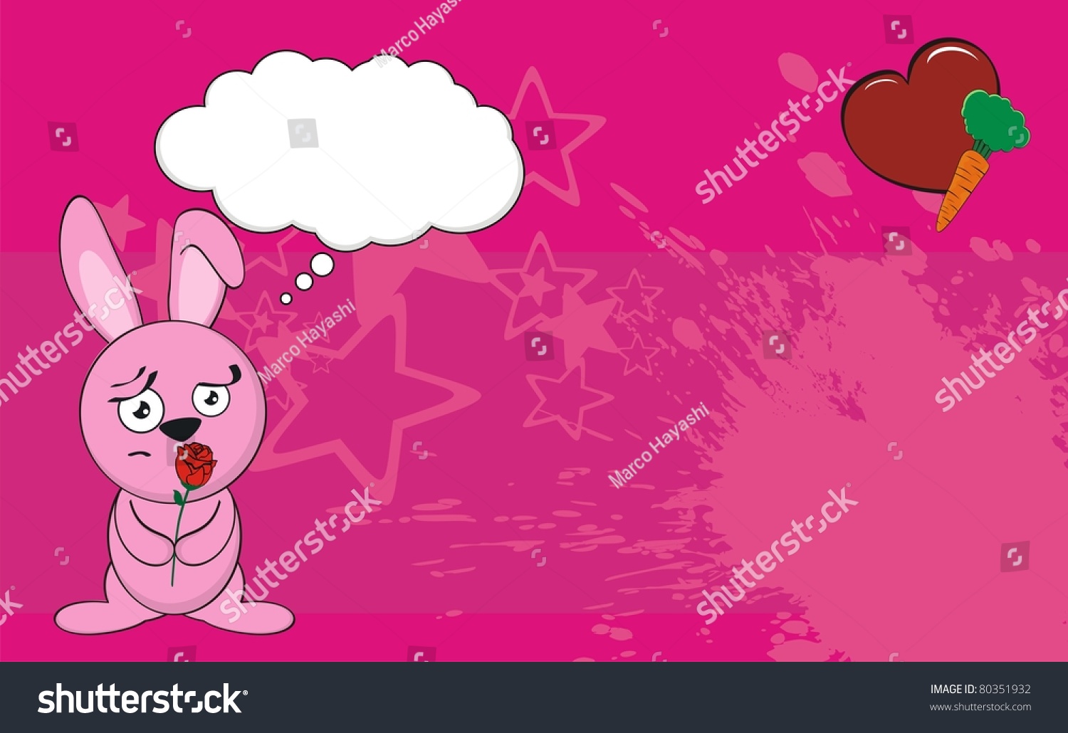 Bunny Funny Cartoon Background Vector Format: เวกเตอร์สต็อก (ปลอดค่า ...