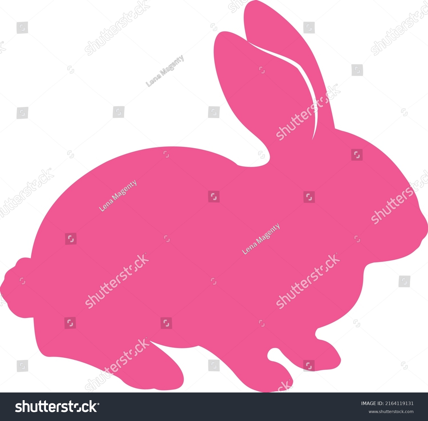 Bunny Silhouette Isolated Vector File Stock Vector (Royalty Free ...
