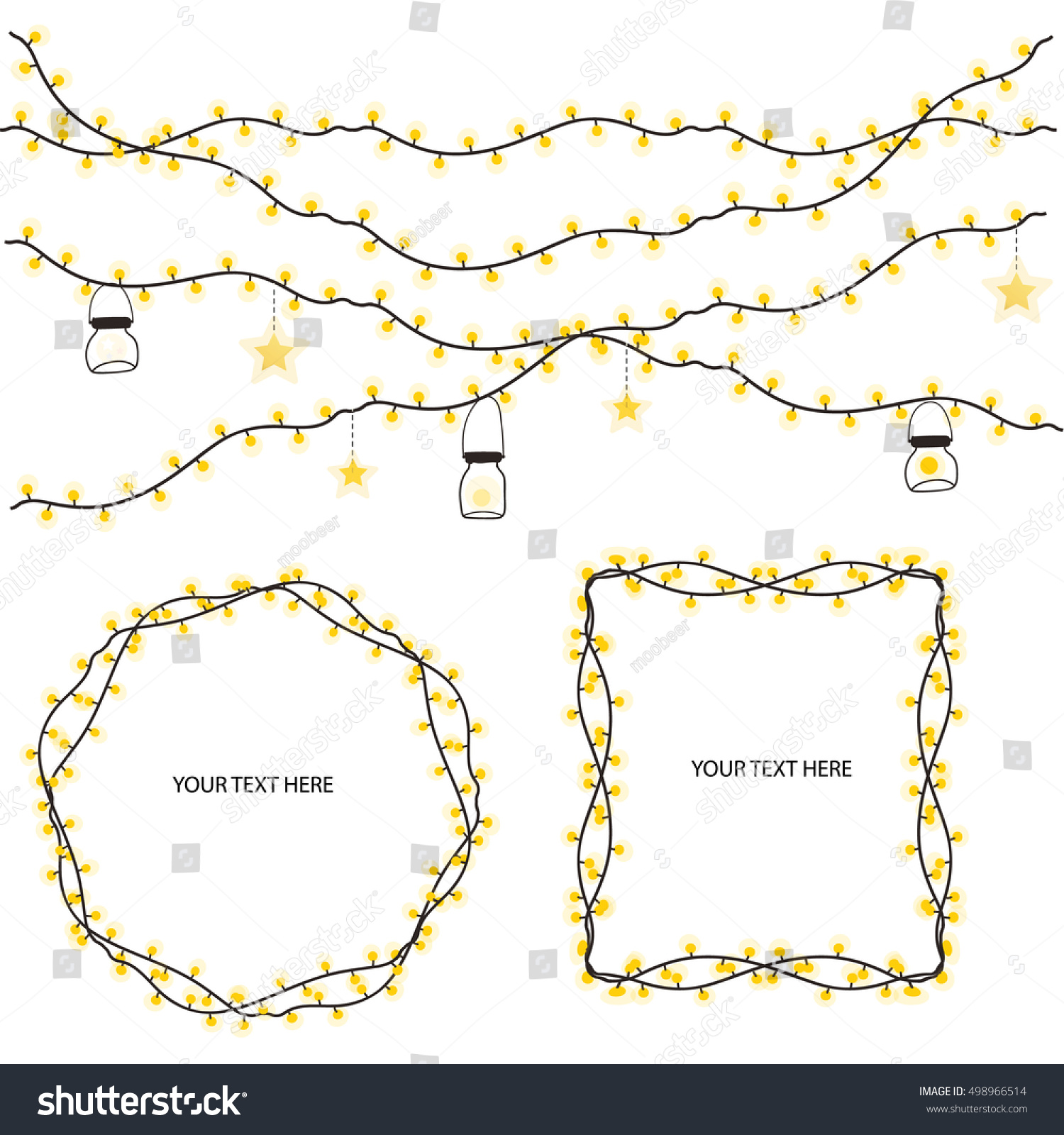 Bunting Light Stock Vector (Royalty Free) 498966514