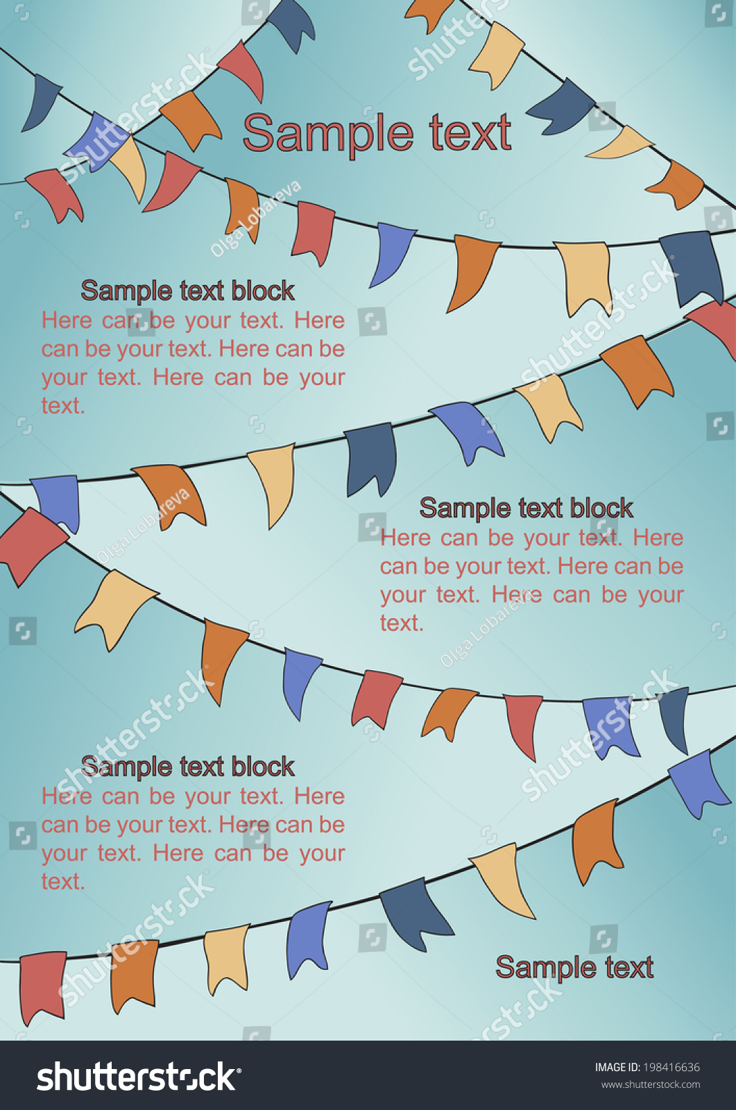 Bunting Background Stock Vector (Royalty Free) 198416636