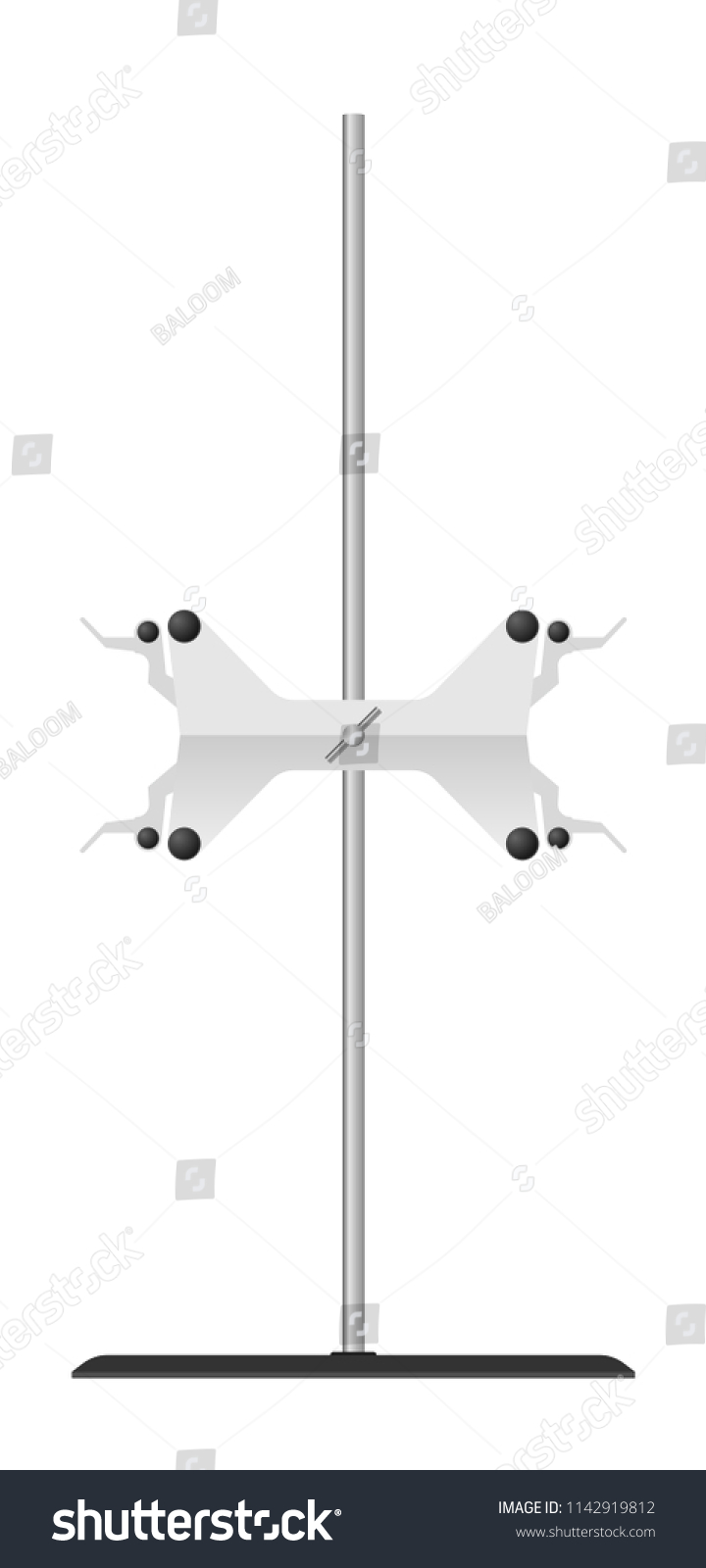 Burette Clamp Stand Isolated Vector: vector de stock (libre de regalías ...