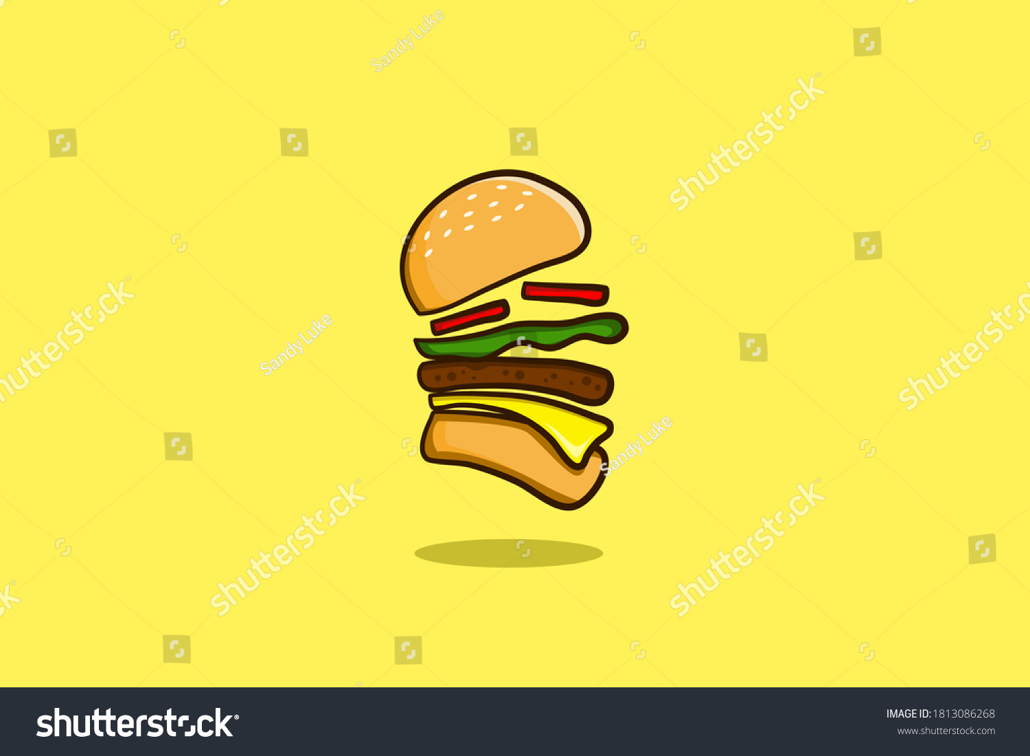 Burger Dance Cartoon Vector Illustration Stock Vector (Royalty Free ...