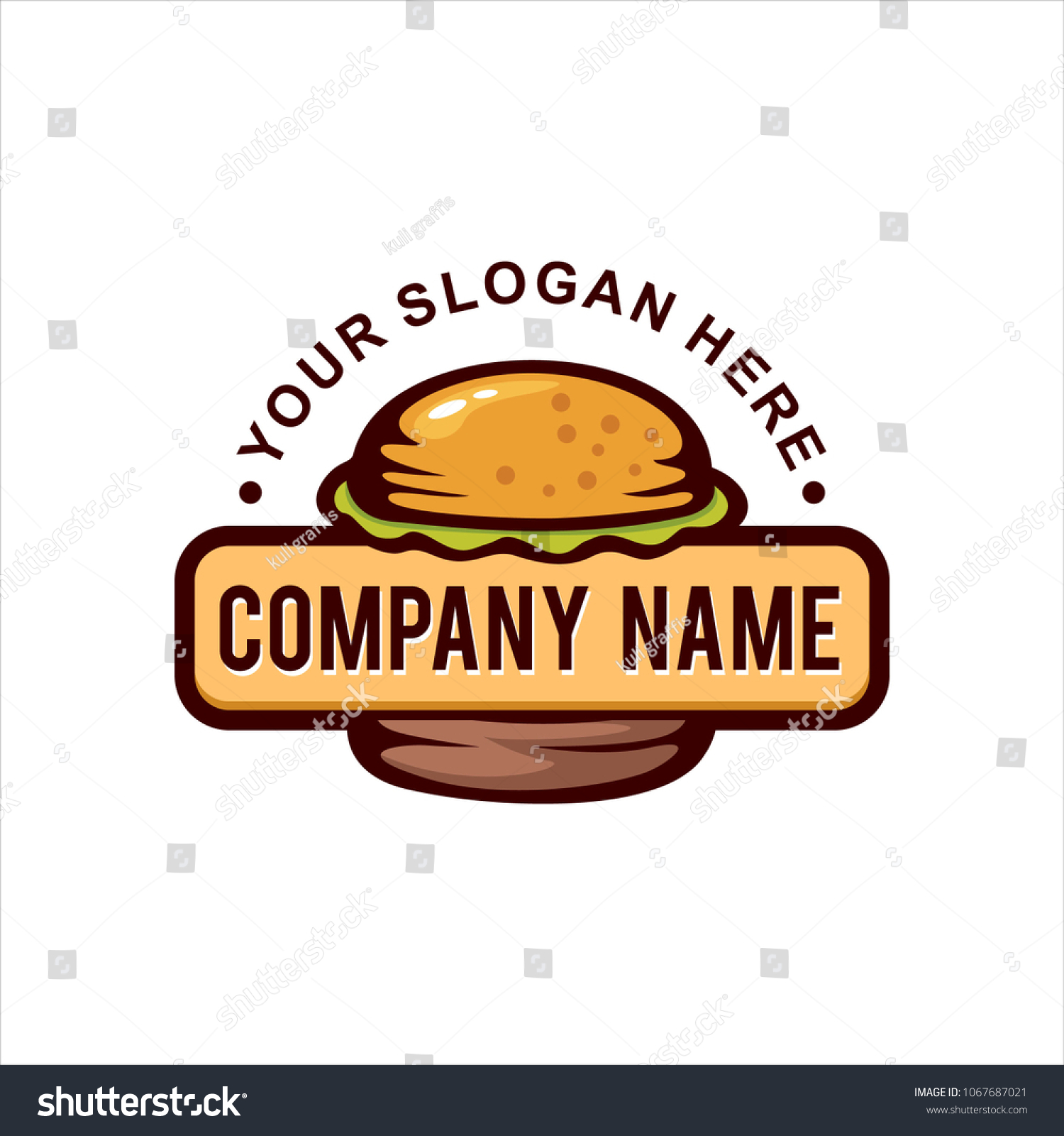 Burger Fresh Logo Vector Stock Vector (Royalty Free) 1067687021
