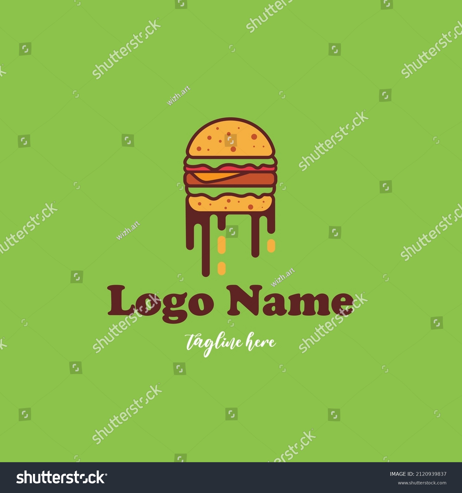 Burger Logo Identity Concept Design Stock Vector (Royalty Free ...