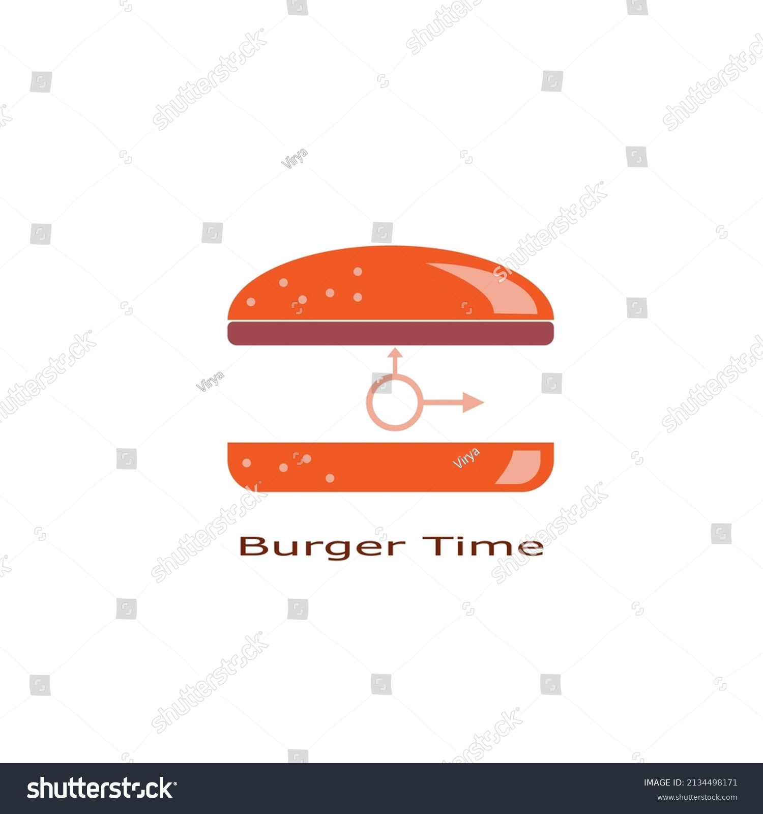 Burger Time Logo Images Vector Design Stock Vector (Royalty Free ...
