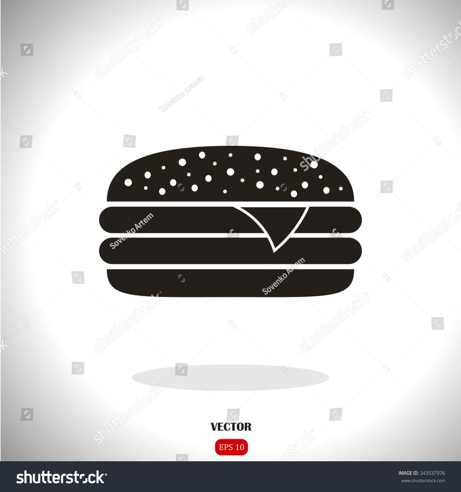 Burger Vector Illustration Stock Vector (Royalty Free) 343537976