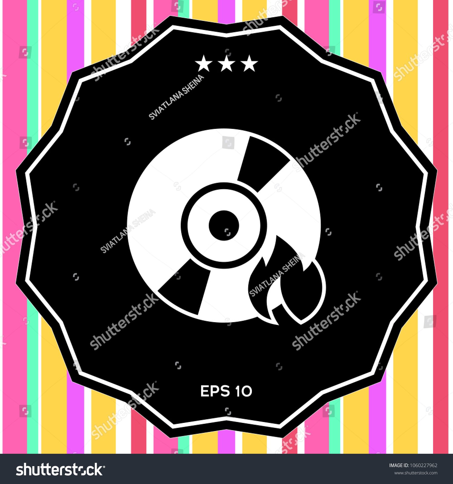 Burn Cd Dvd Icon Stock Vector (Royalty Free) 1060227962 | Shutterstock