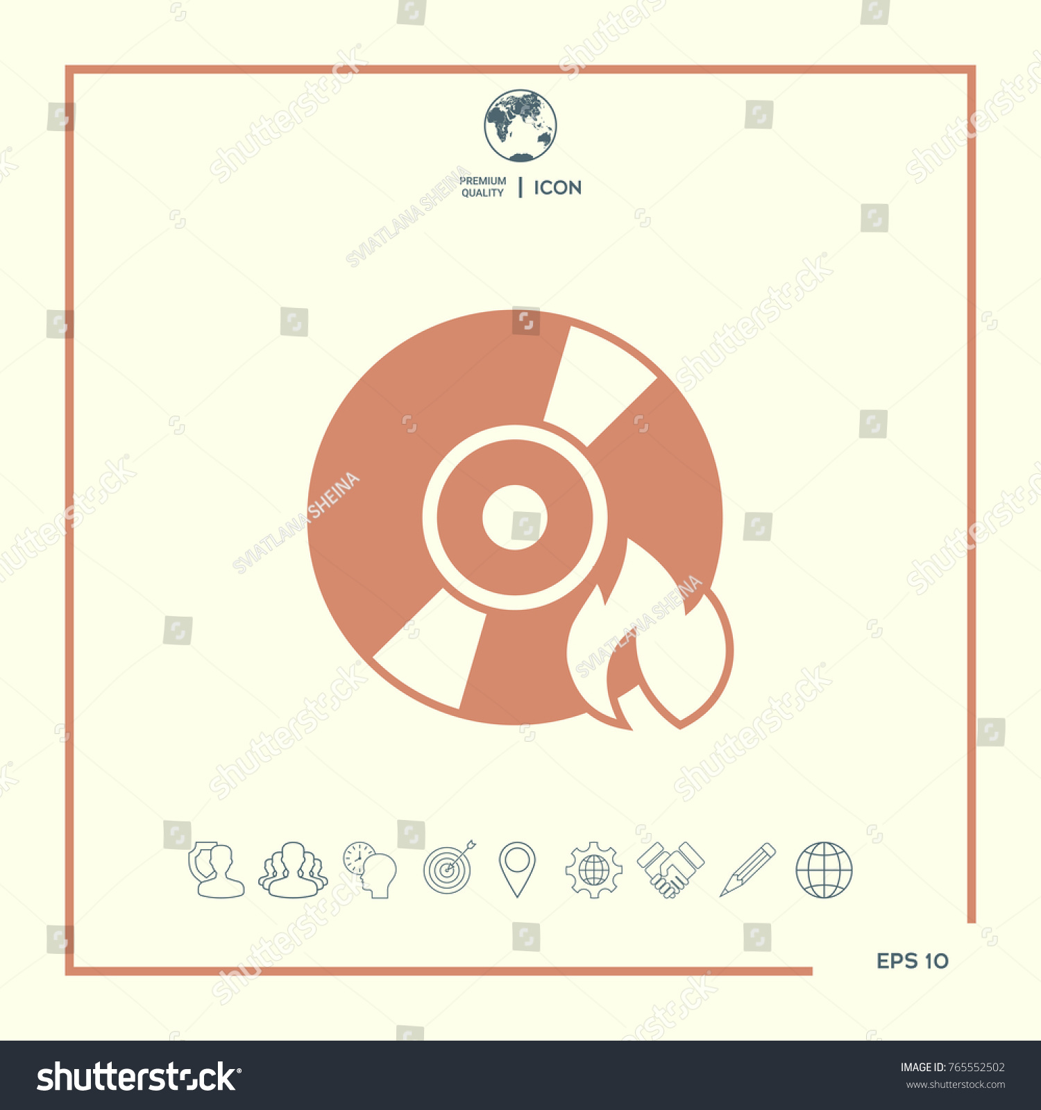 Burn Cd Dvd Icon Stock Vector (Royalty Free) 765552502 | Shutterstock