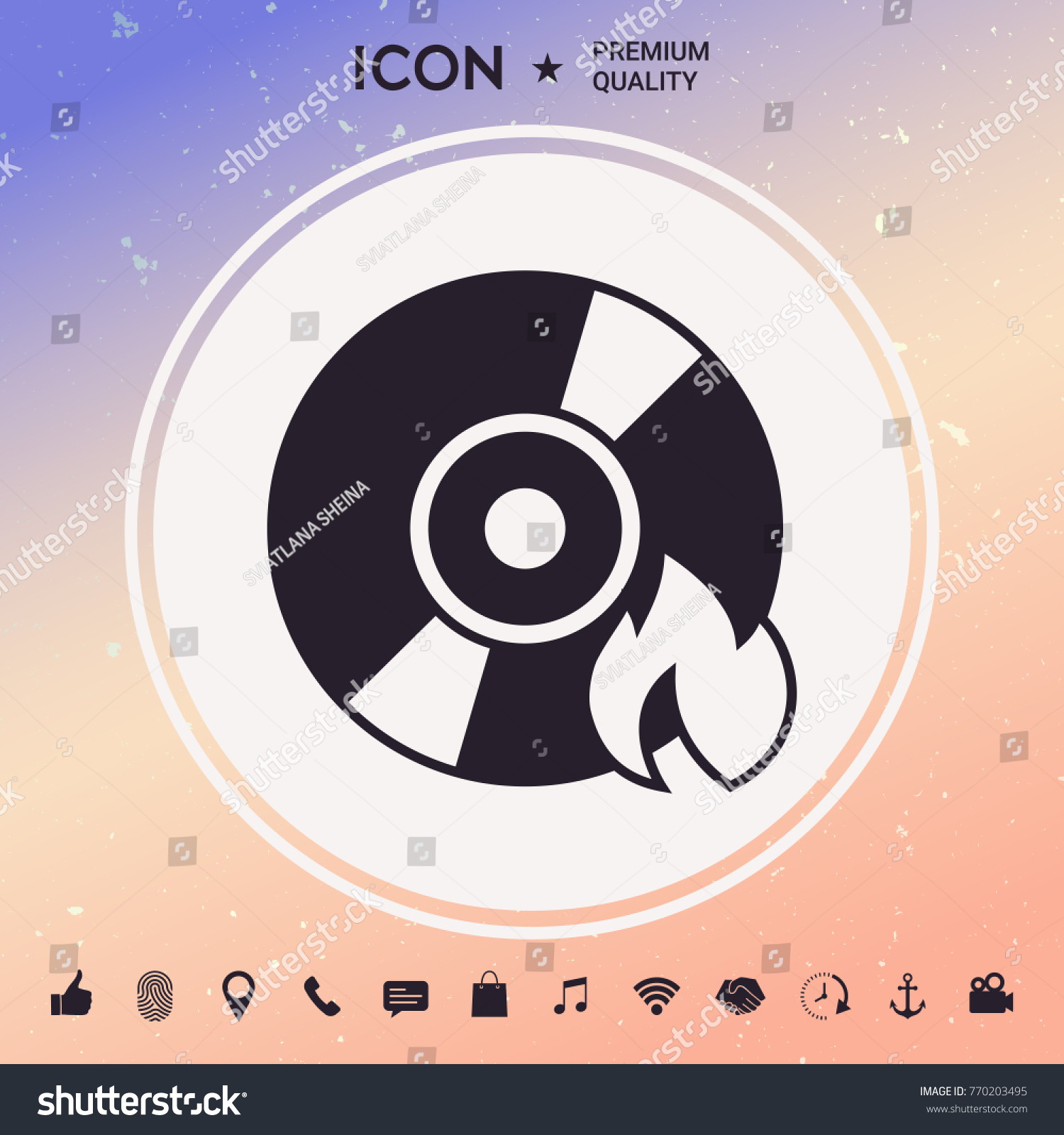 Burn Cd Dvd Icon Stock Vector (Royalty Free) 770203495 | Shutterstock