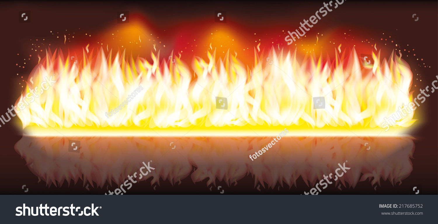 Burn Flame Fire Banner Vector Illustration Stock Vector (Royalty Free ...